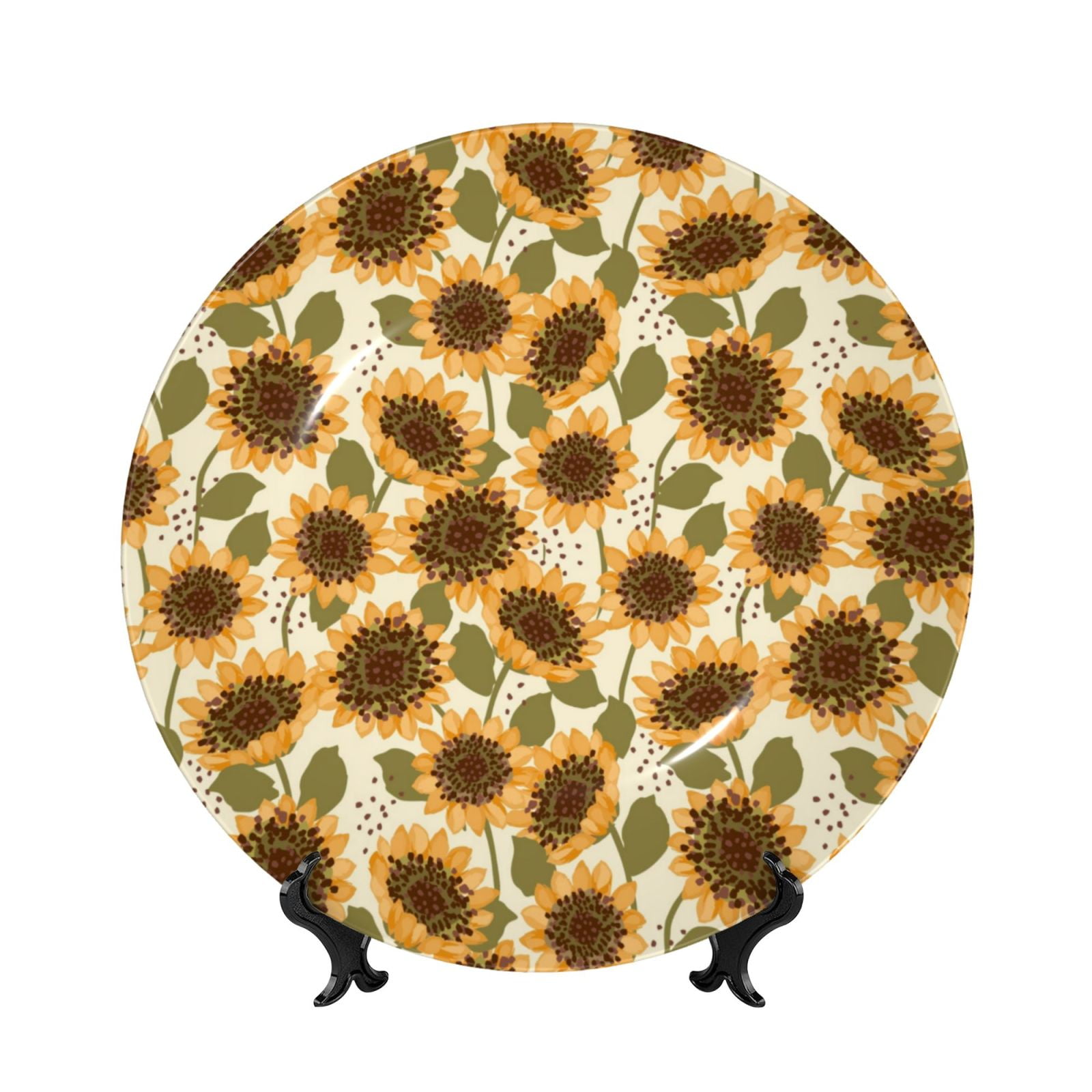 Picia Autumn Sunflowers Pattern Bone China Decorative Plate – Wall ...
