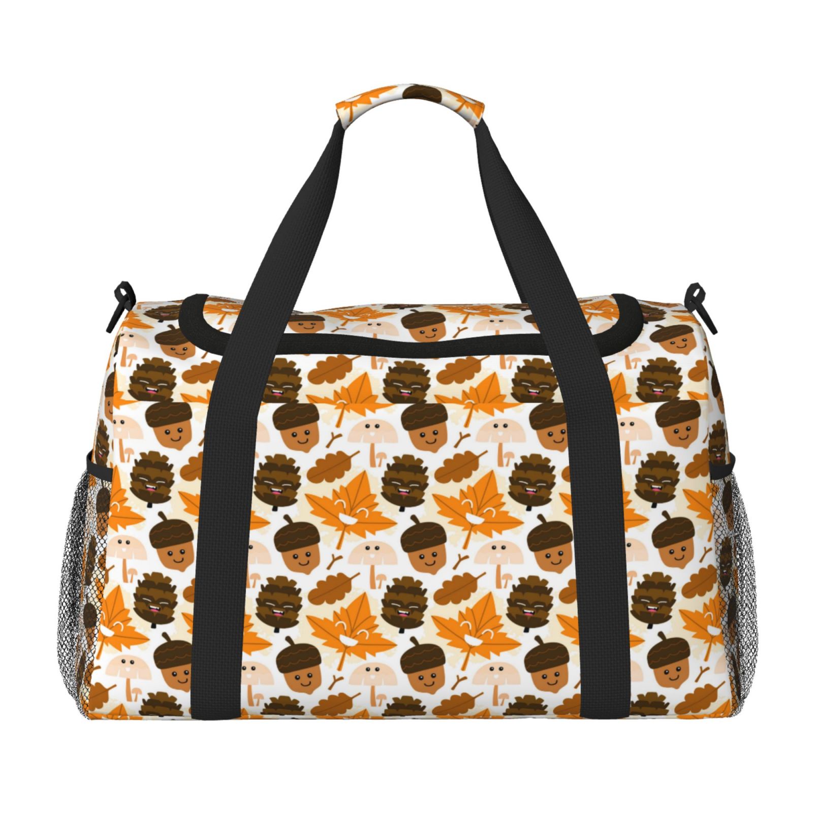 Picia Autumn Woodland Characters Print Travel Duffle Bag,Weekender Bags ...