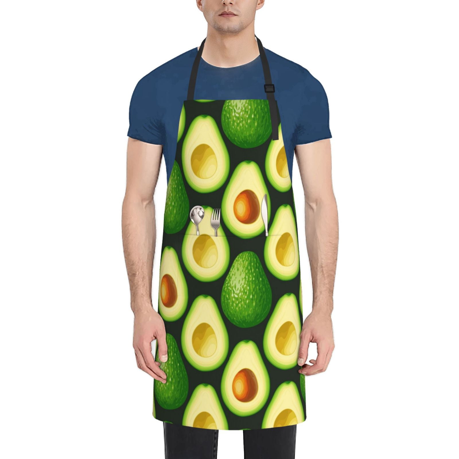 Picia Avocado Waterproof Apron for Unisex Adult - Adjustable Bib Apron ...