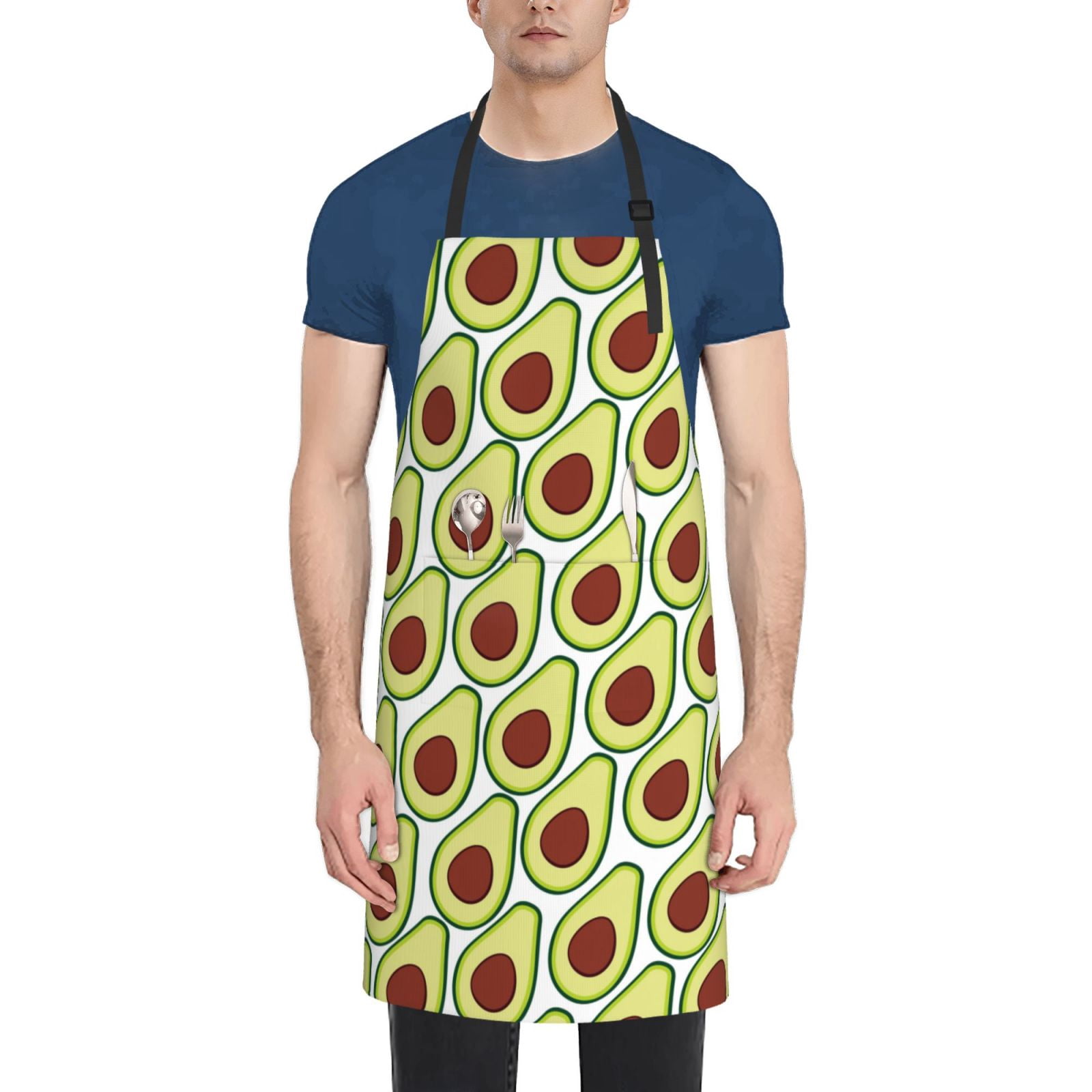 Picia Avocado Waterproof Apron for Unisex Adult - Adjustable Bib Apron ...