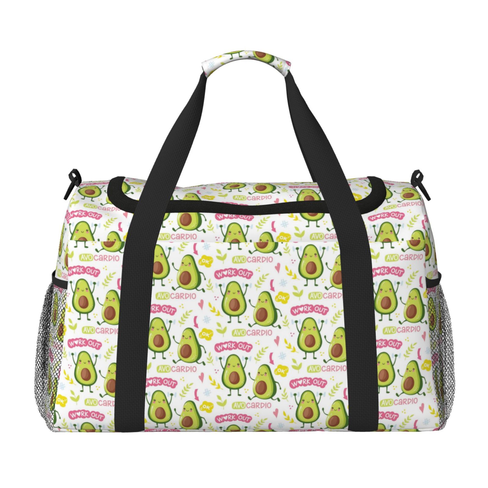 Picia Avocado Work Out Print Travel Duffle Bag,Weekender Bags for Women ...