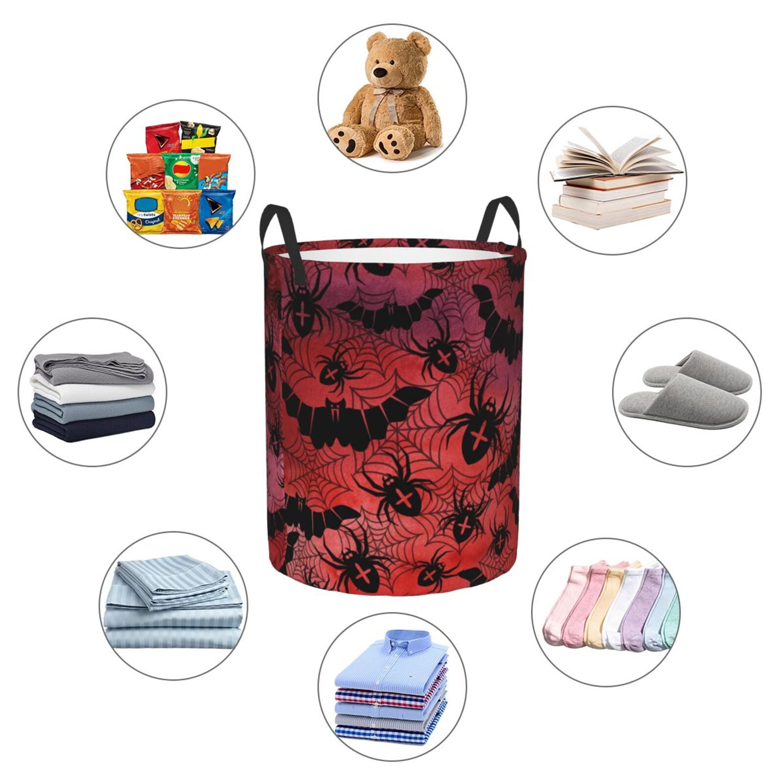 Picia Bats And Spiders Large Laundry Basket, Waterproof, Freestanding ...