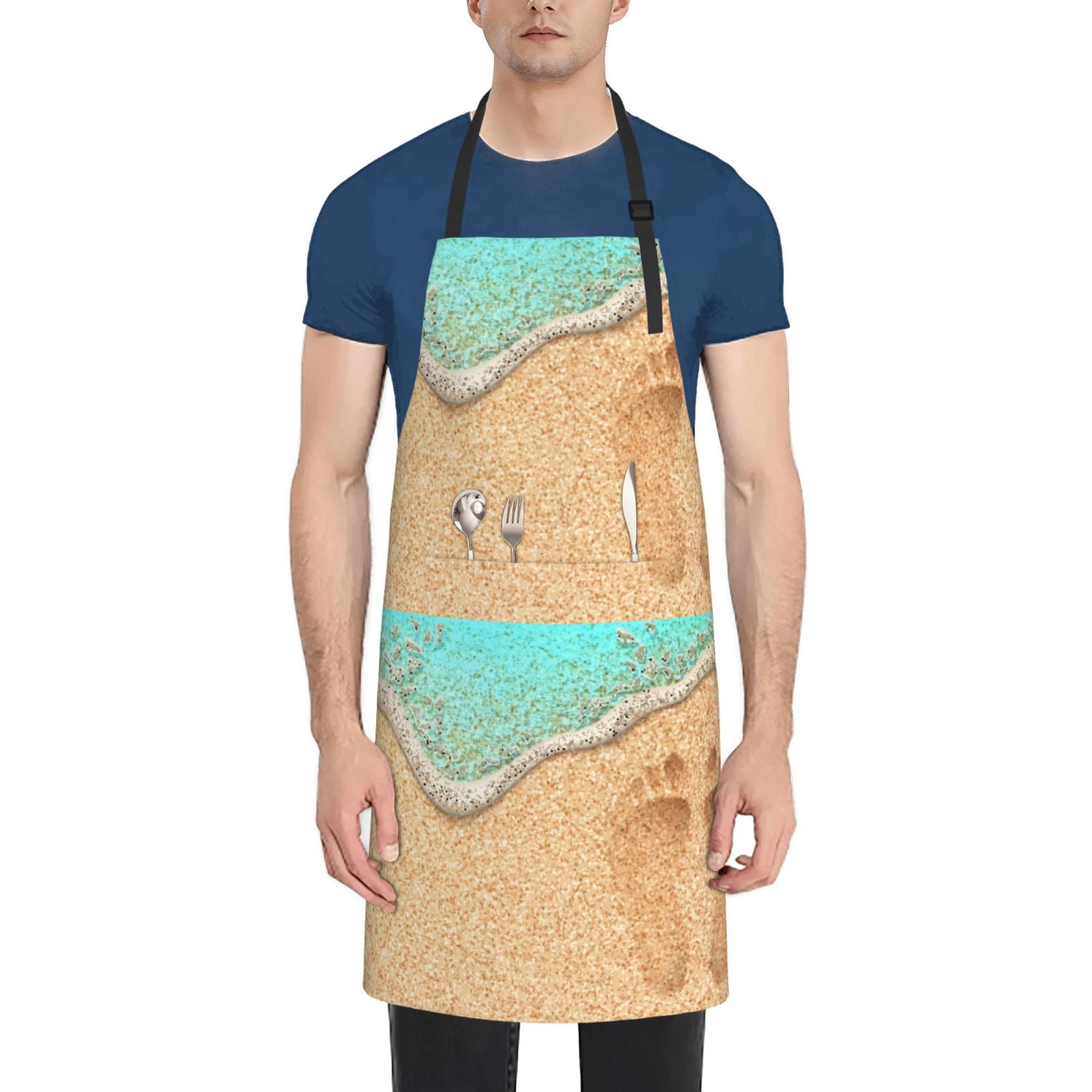 Picia Beach Footprint Waterproof Apron for Unisex Adult - Adjustable ...