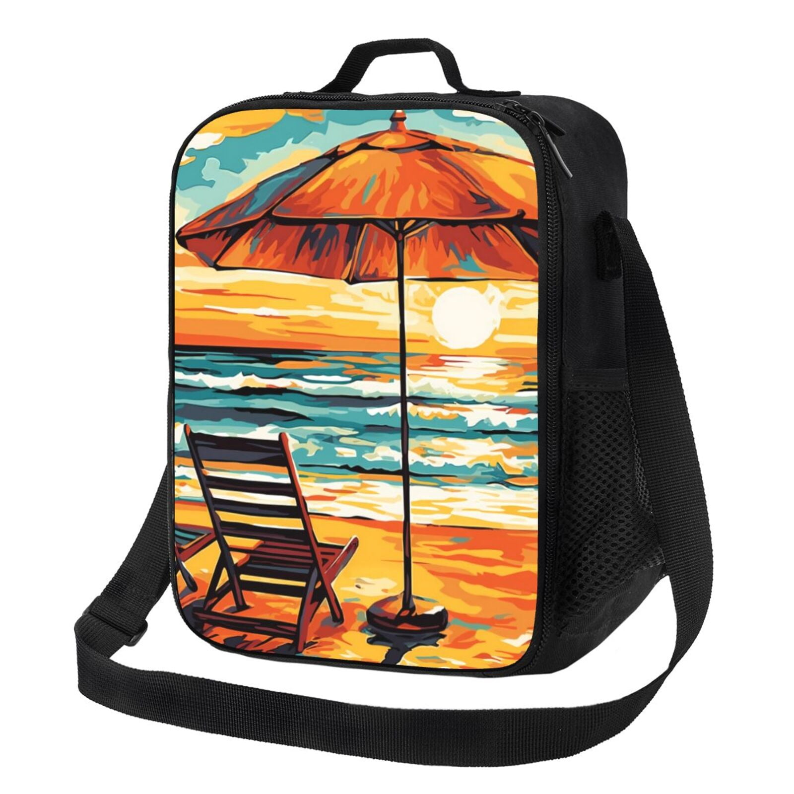 Picia Beach Umbrella Sunset Lunch box Lunch bag for men women Large ...