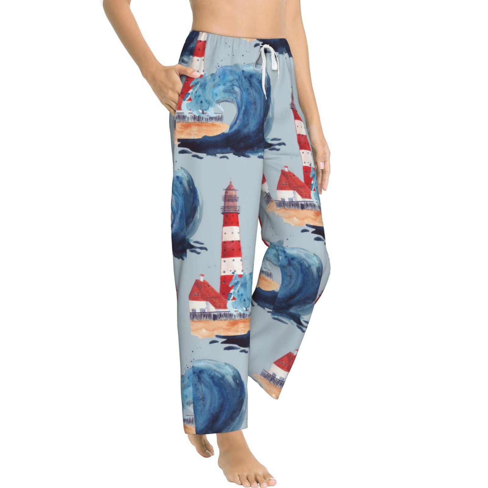 Picia Beacon In The Huge Waves Of The Surf Womens Soft Woven Cotton ...