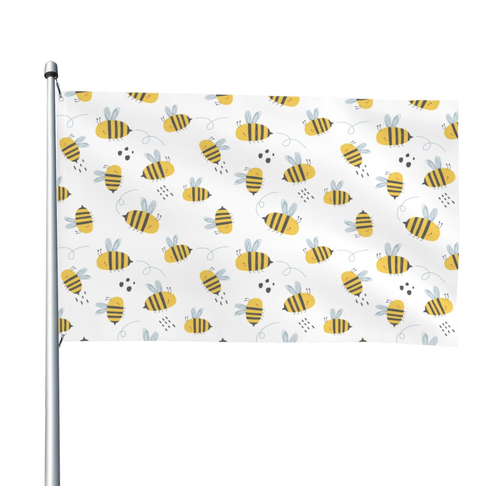 Picia Bee Printed Flag ,Bee Pattern Garden Flag Vertical Double,Yard ...