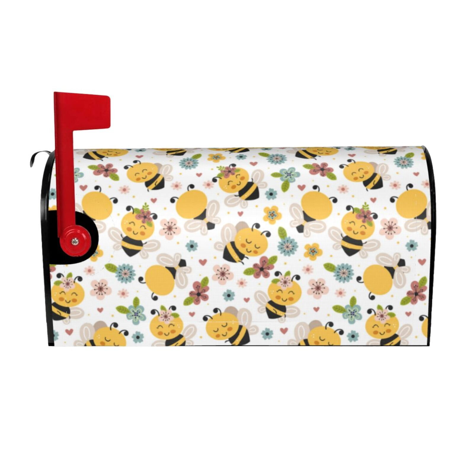Picia Bee and Flowers Magnetic Mailbox Cover Standard Size-25.5x21 in ...