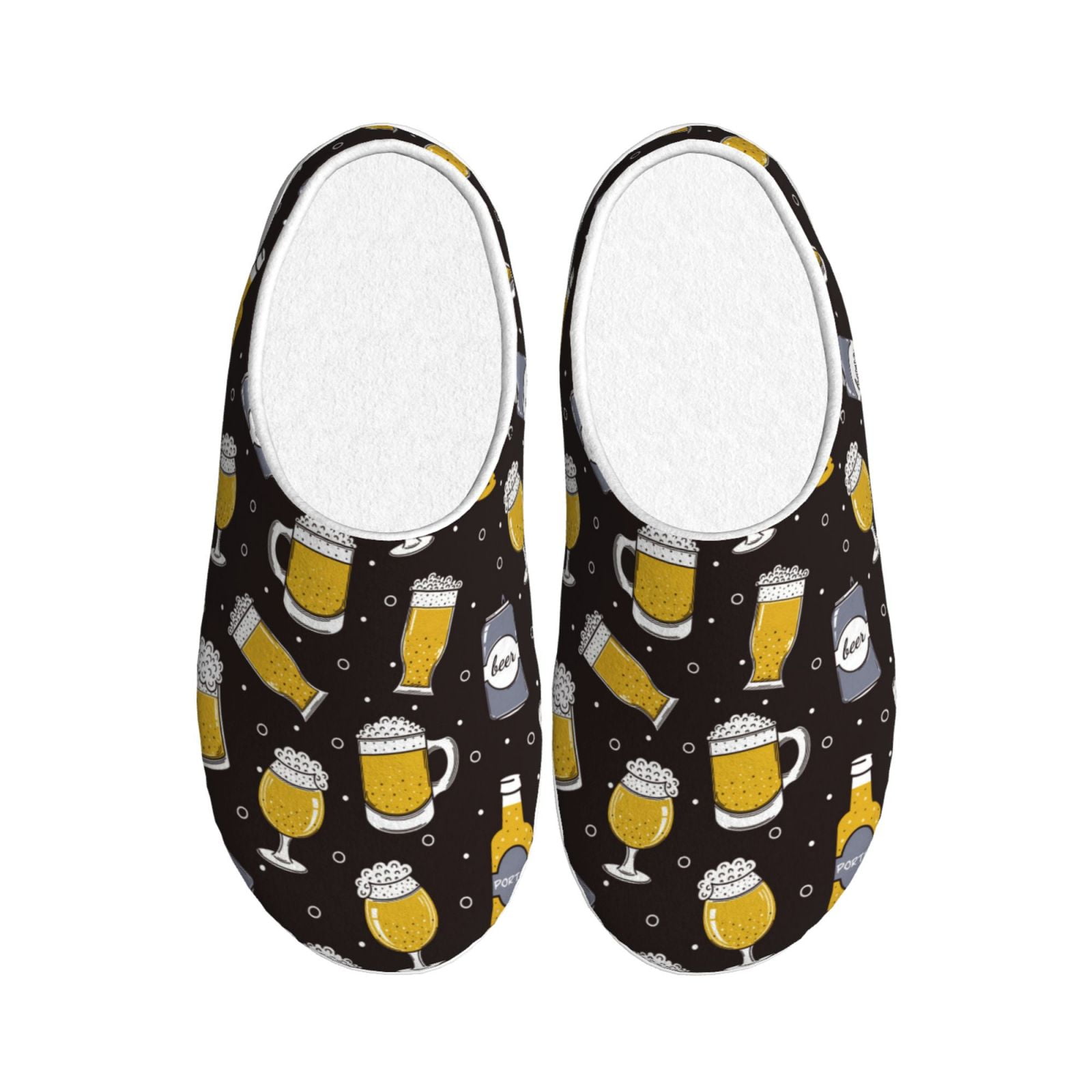 Picia Beer In A Bottle for Women's Lamb-hug Comfy Fleece House Slippers ...