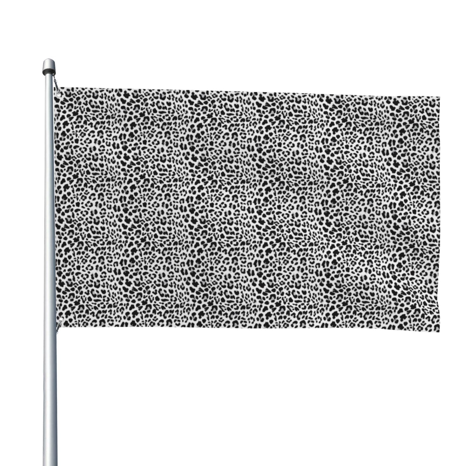 Picia Black Leopard Printed Flag ,Black Leopard Pattern Garden Flag ...