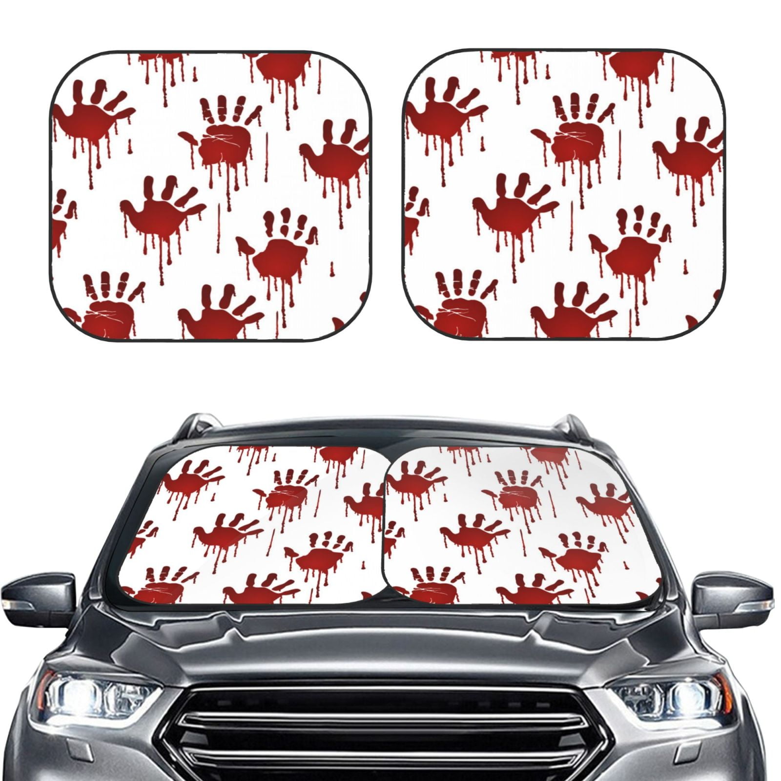 Picia Bloody Hand 1 2 Piece Car Windshield Sun Shade Foldable ...