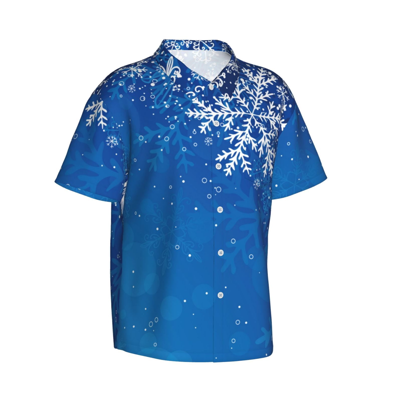 Picia Blue Christmas With Snowflakes Gentle Cotton Regular Fit Short ...