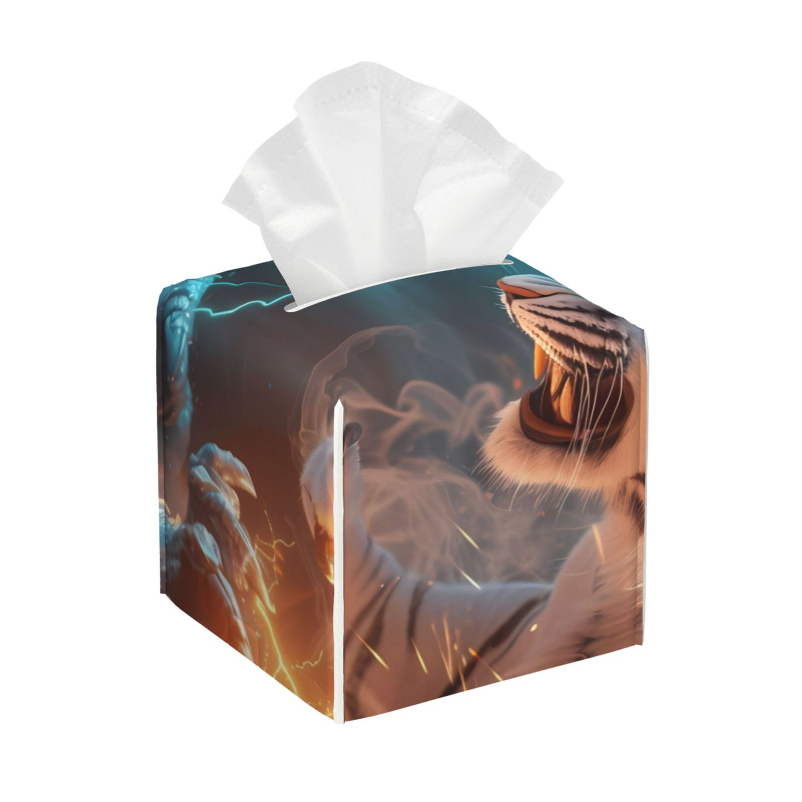 Picia Blue Dragon And White Tiger Pattern Tissue Box Cover,PVC Leather ...