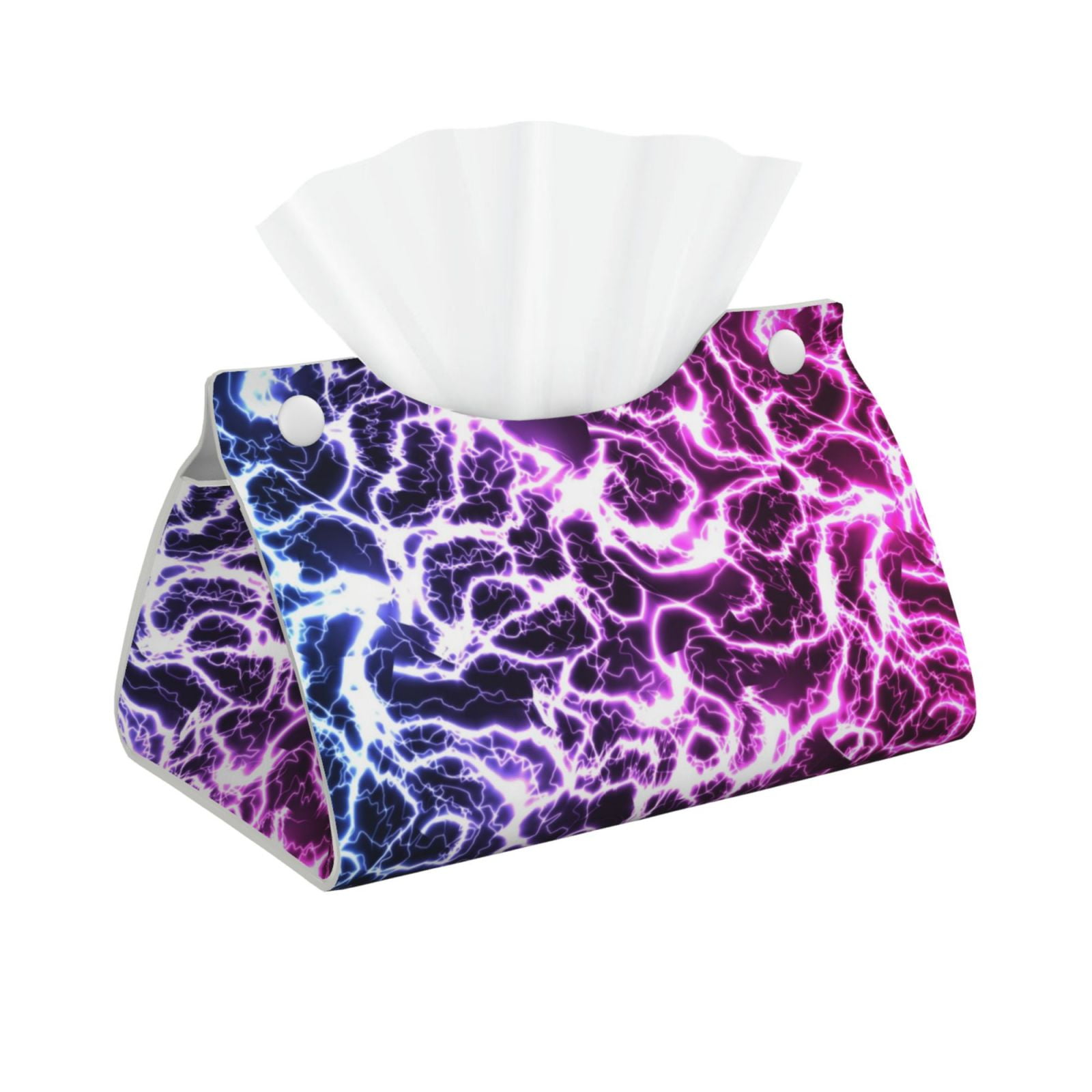 Picia Blue Lightning Pattern Long Tissue Box Cover,PVC Leather Triangle ...