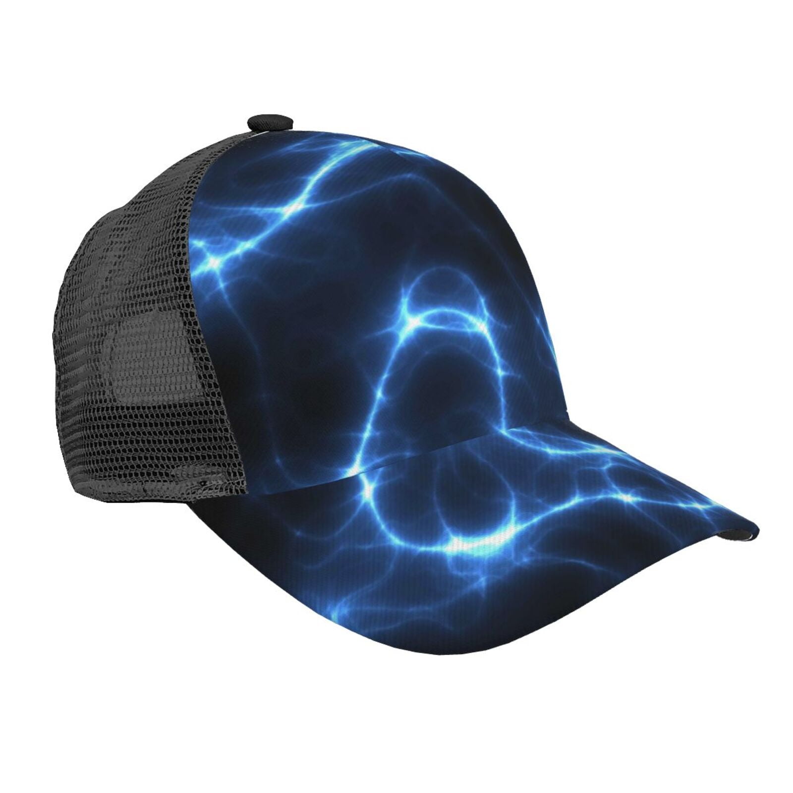 Picia Blue Lightning Pattern Trucker Hat,Baseball Cap,Sun Protection ...