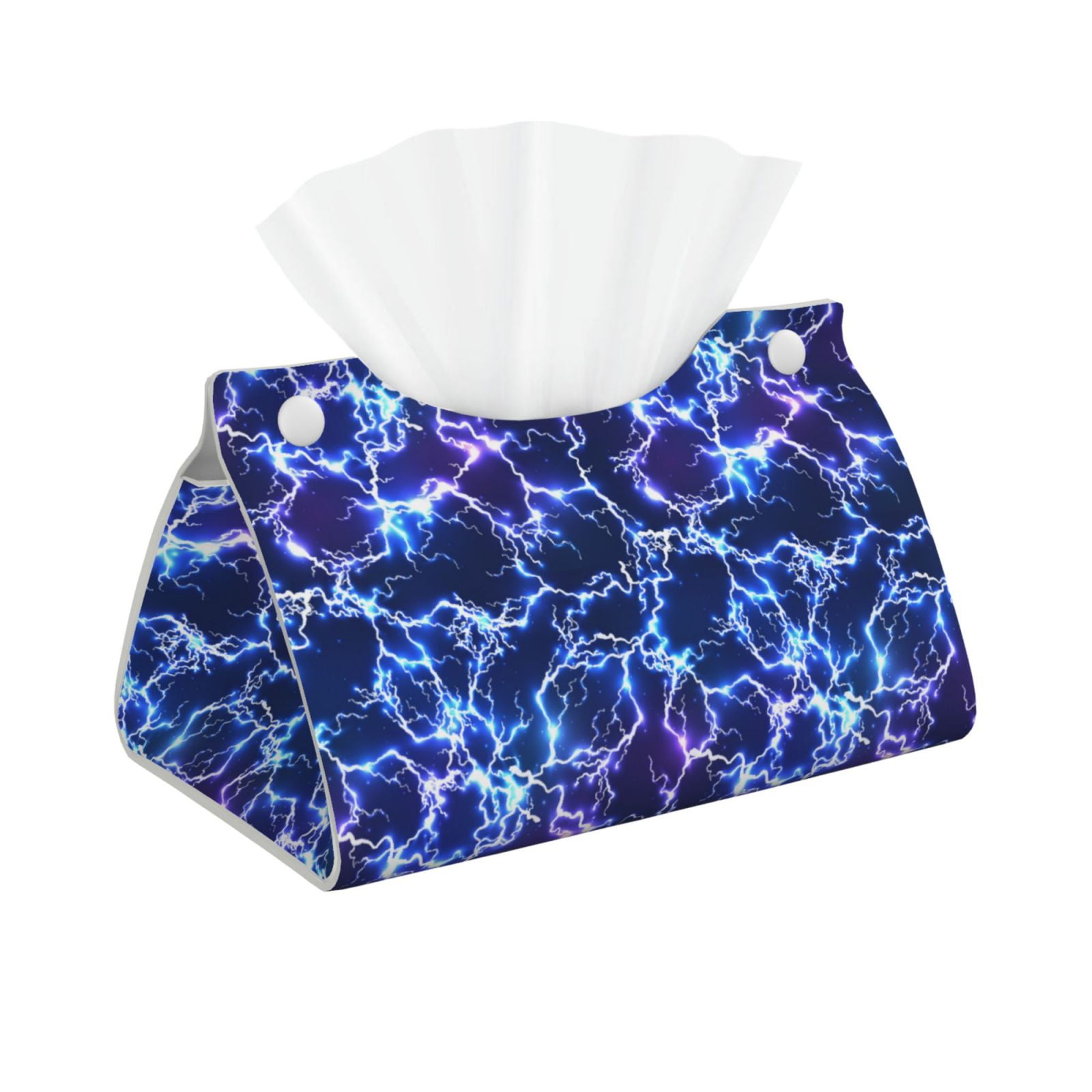 Picia Blue Lightning1 Pattern Long Tissue Box Cover,PVC Leather ...
