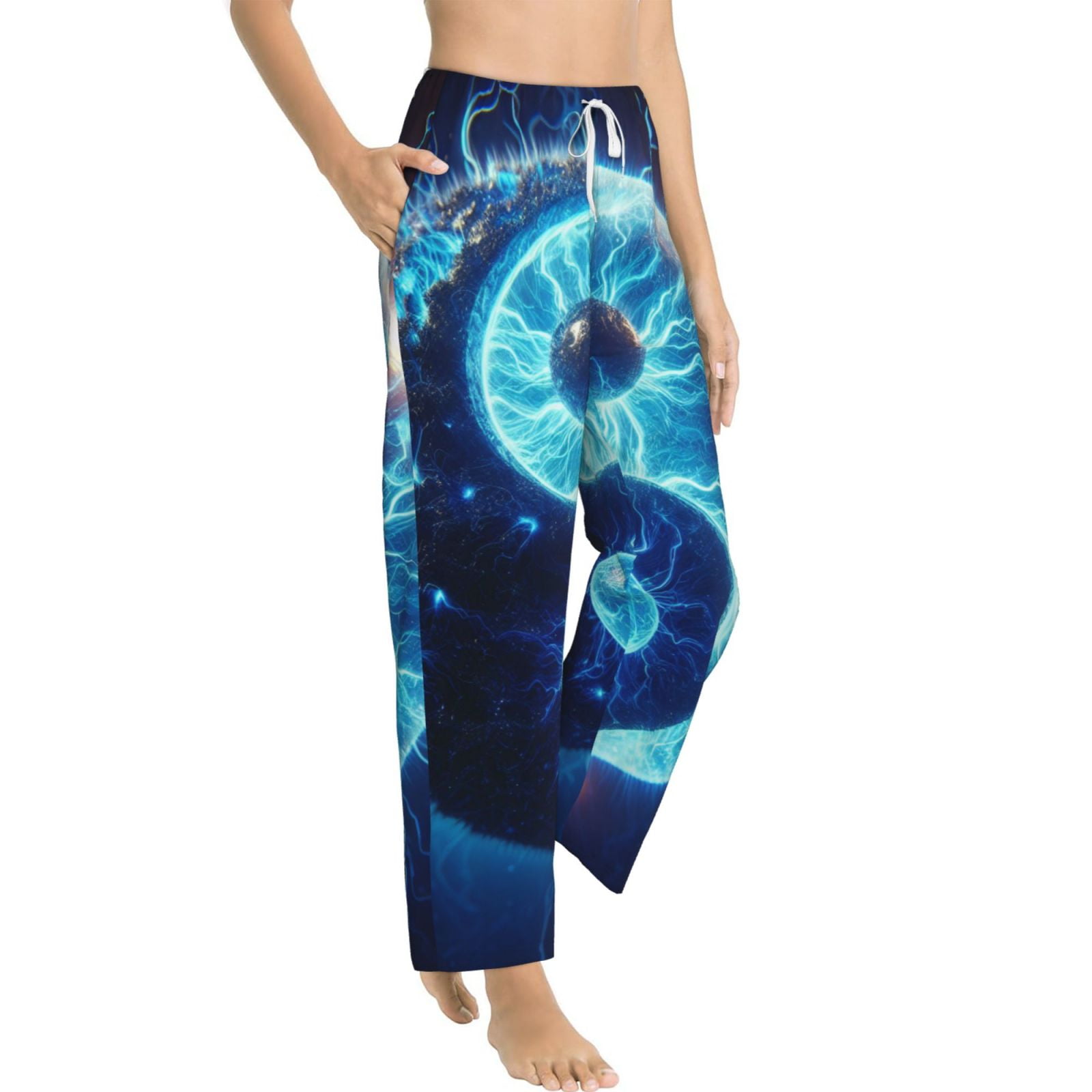 Picia Blue Yin And Yang Womens Soft Woven Cotton Elastic Waistband ...