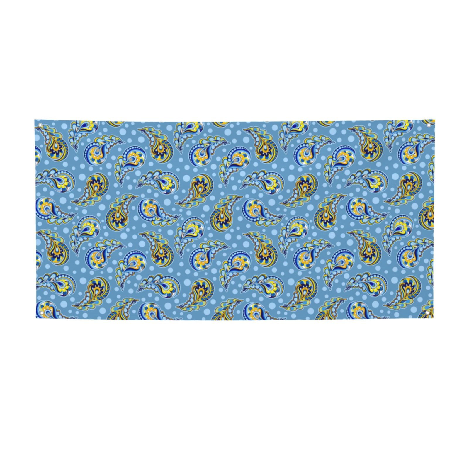 Picia Blue paisley pattern Pattern Party Banner, Festive Decoration ...