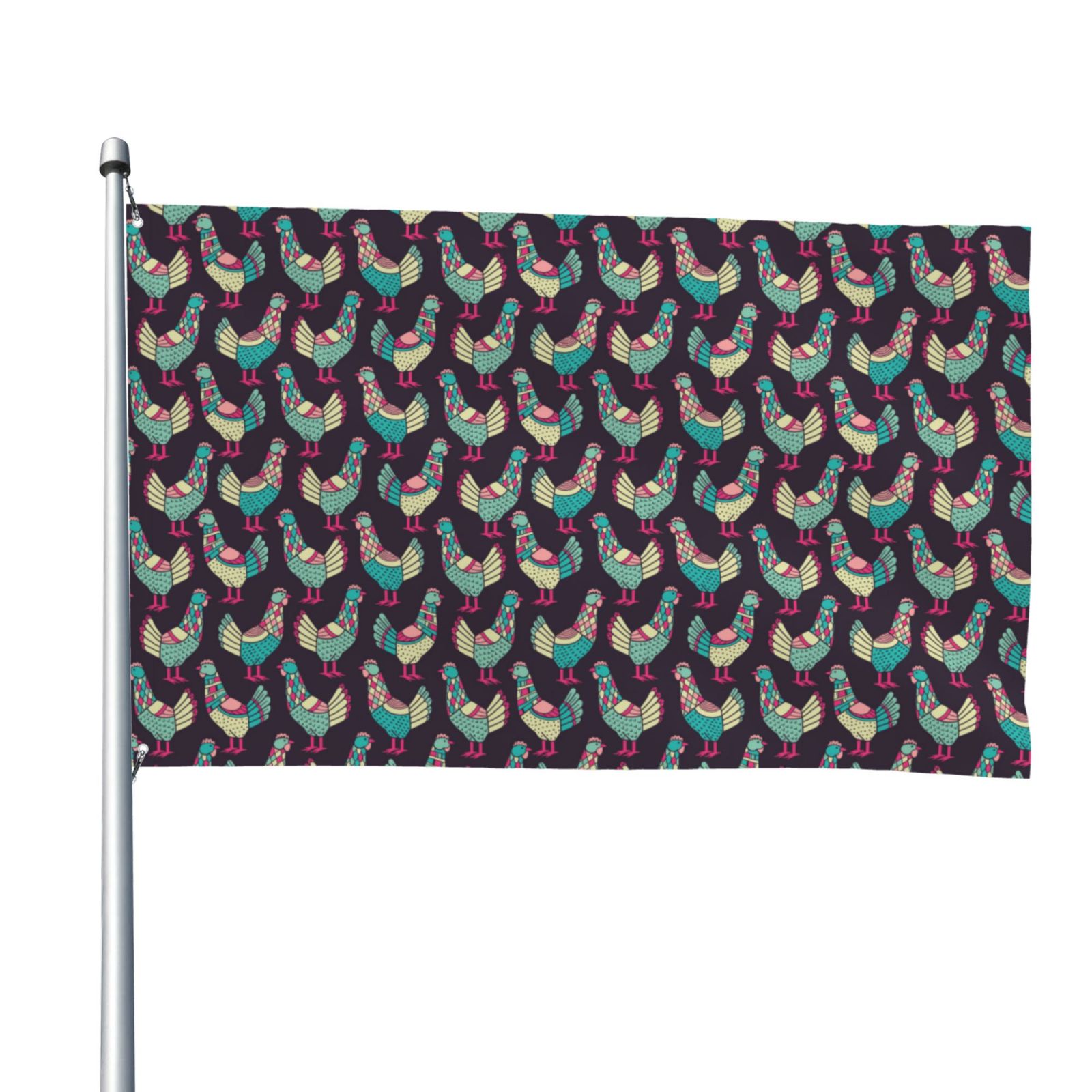 Picia Bohemian Chicken Printed Flag ,Bohemian Chicken Pattern Garden ...