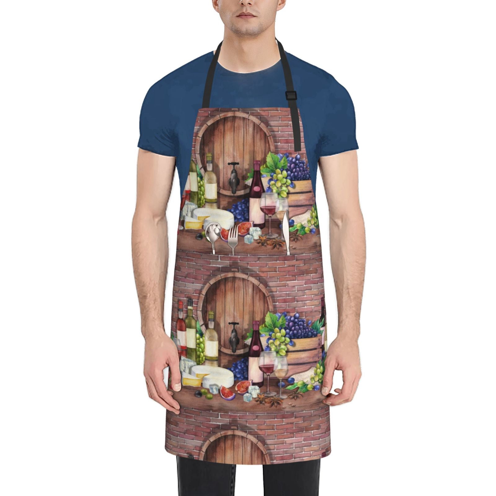 Picia Bottle Glass Red Wine Waterproof Apron for Unisex Adult ...