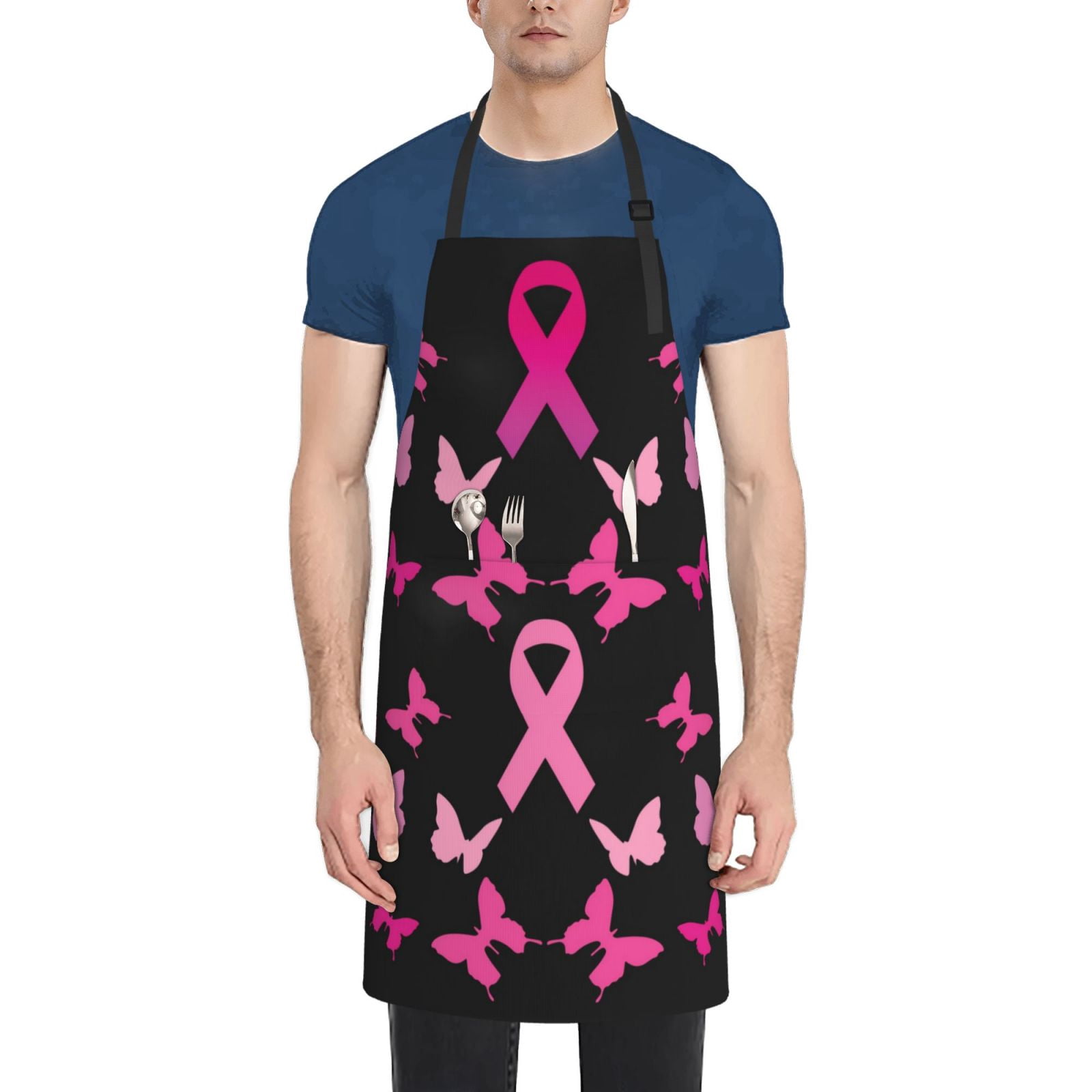 Picia Breast Cancer Waterproof Apron for Unisex Adult - Adjustable Bib ...