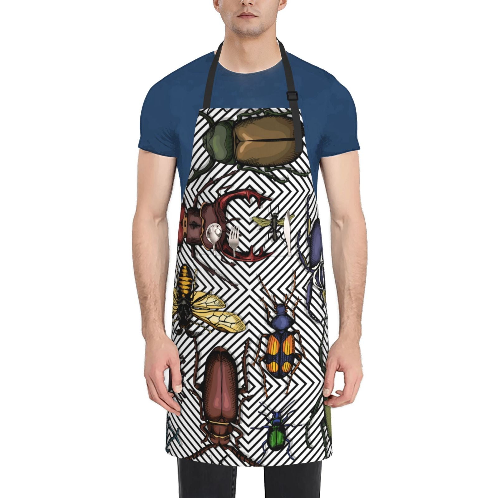 Picia Bright Insects Waterproof Apron for Unisex Adult - Adjustable Bib ...