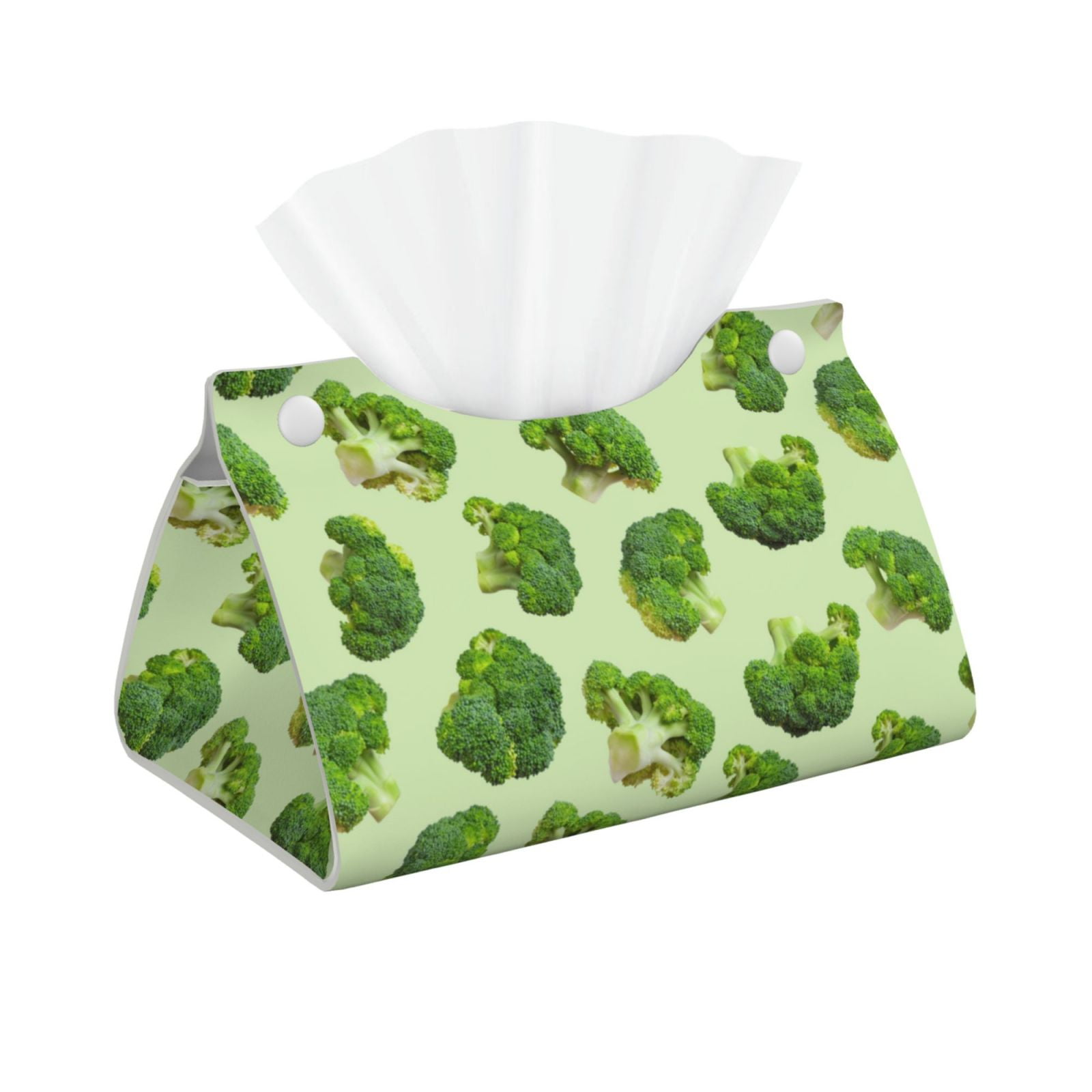Picia Broccoli 3 Pattern Long Tissue Box Cover,PVC Leather Triangle ...