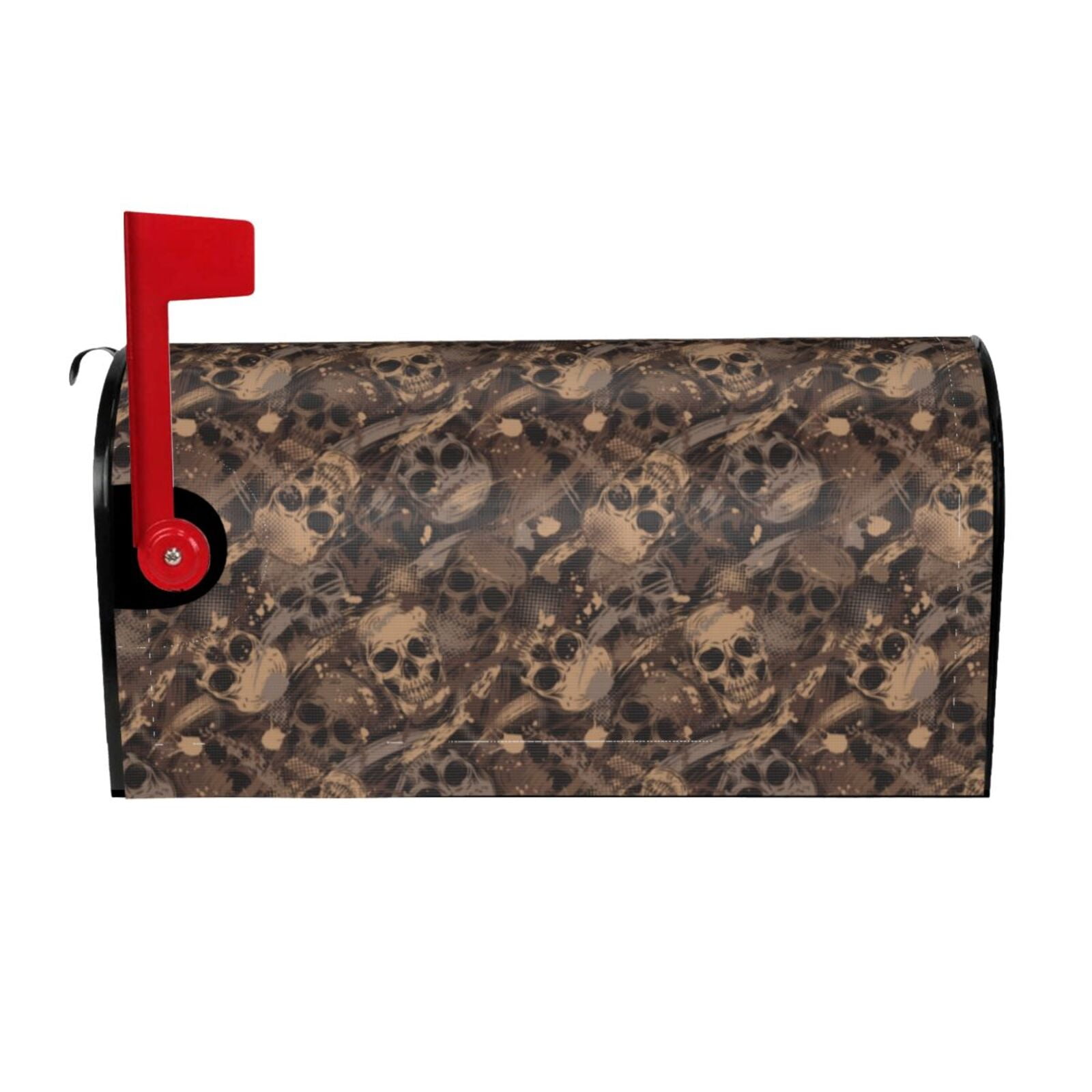 Picia Brown Camouflage Skull Magnetic Mailbox Cover Standard Size-21x18 ...