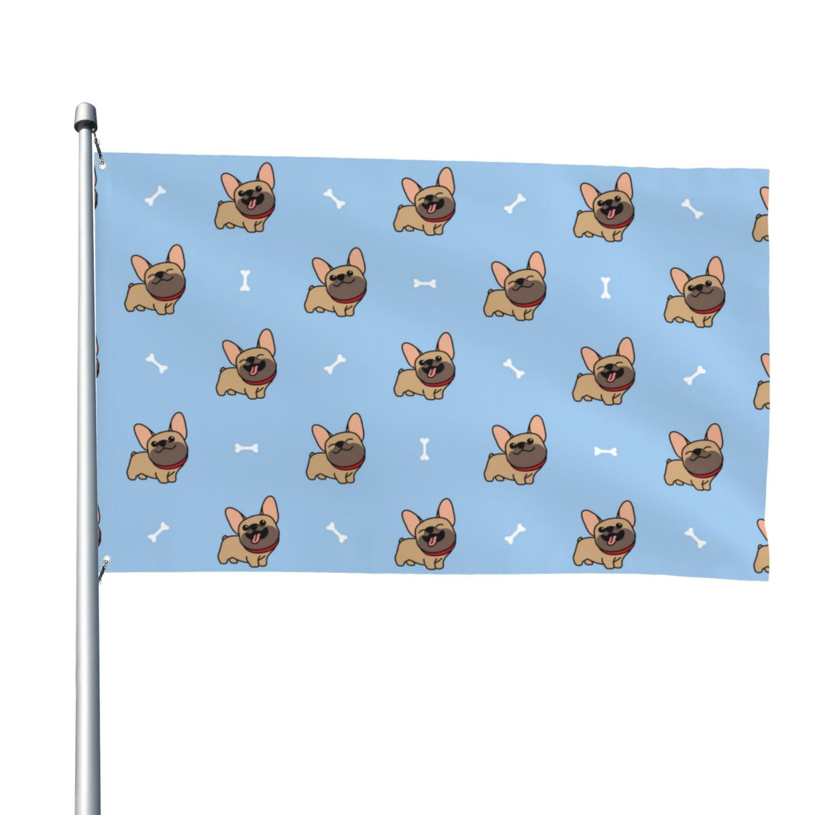 Picia Brown French Bulldog Printed Flag ,Brown French Bulldog Pattern ...