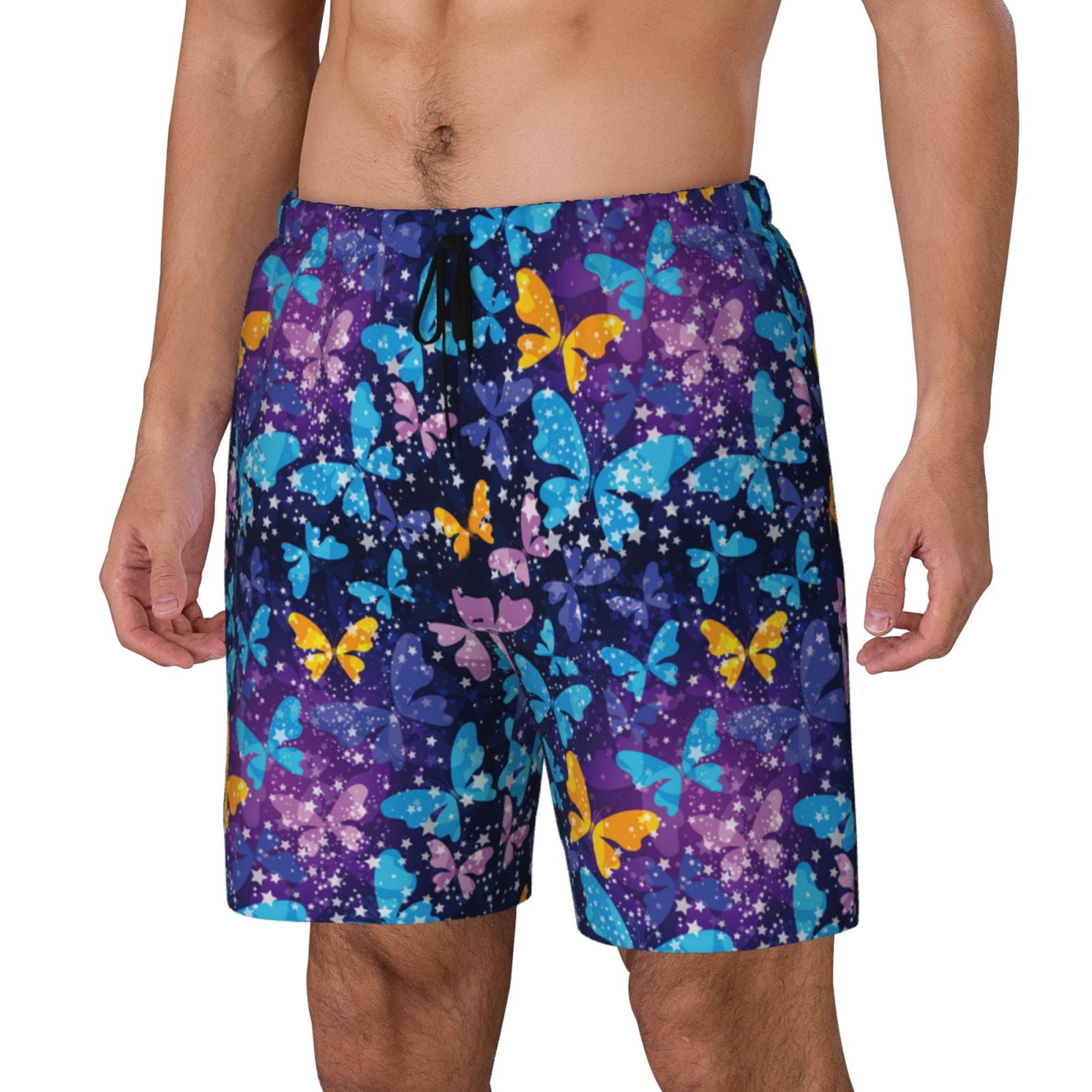 Picia Butterflies Of The Starry Sky pattern Mens Swim Trunks with ...