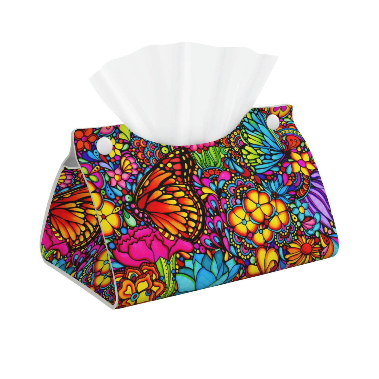 Picia Butterfly Garden Pattern Long Tissue Box Cover,PVC Leather ...