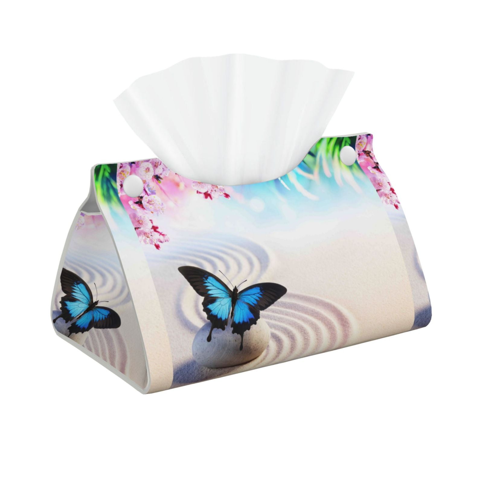 Picia Butterfly In Blossoms Zen Pattern Long Tissue Box Cover,PVC ...