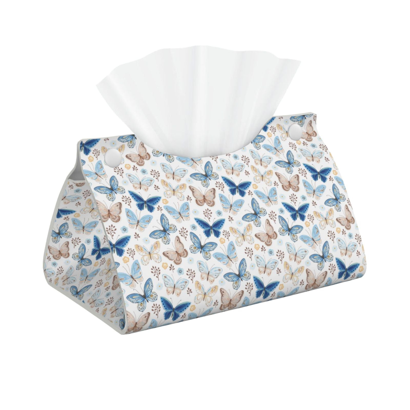 Picia Butterfly Pattern Long Tissue Box Cover,PVC Leather Triangle ...