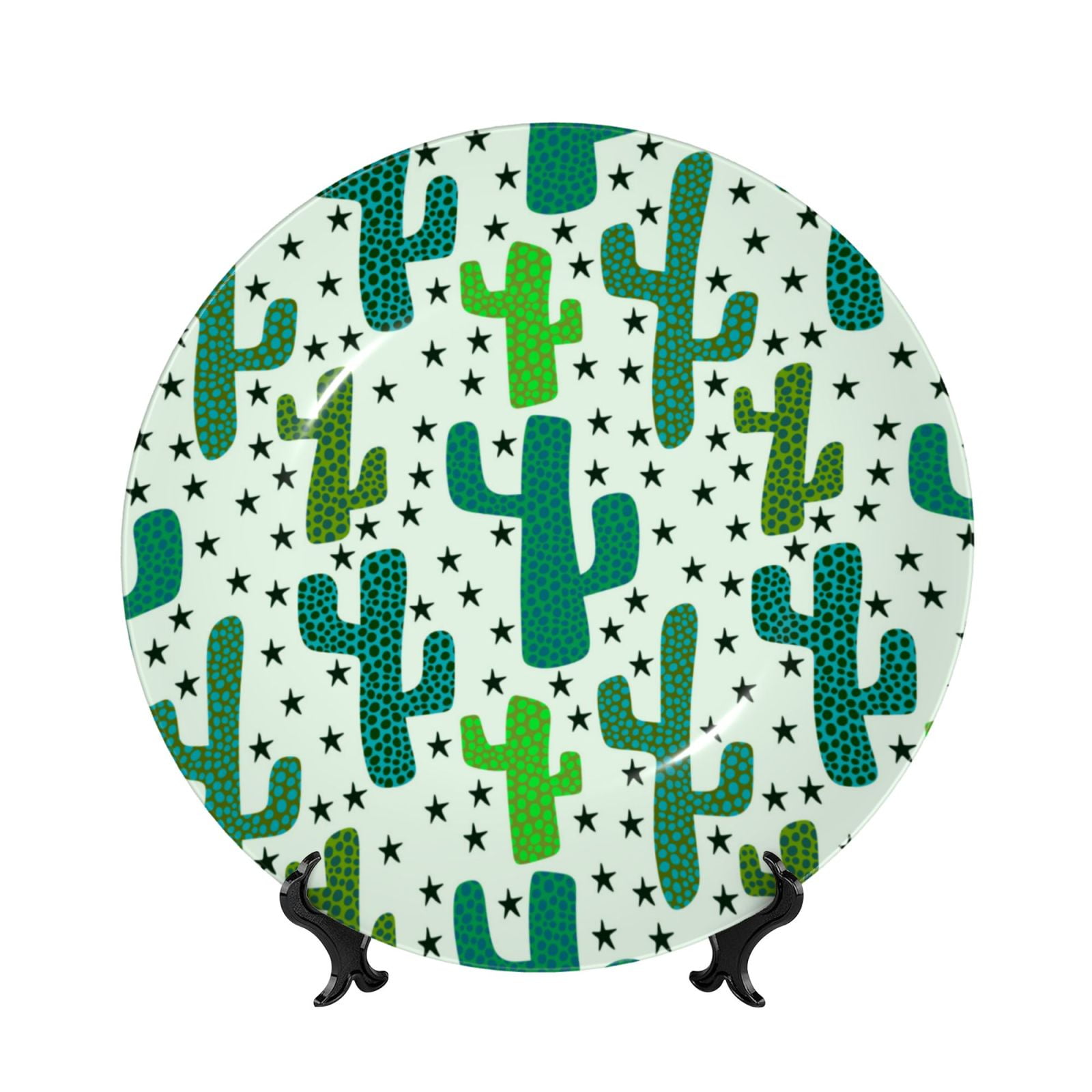 Picia Cactus 1 Pattern Bone China Decorative Plate – Wall Decor with ...