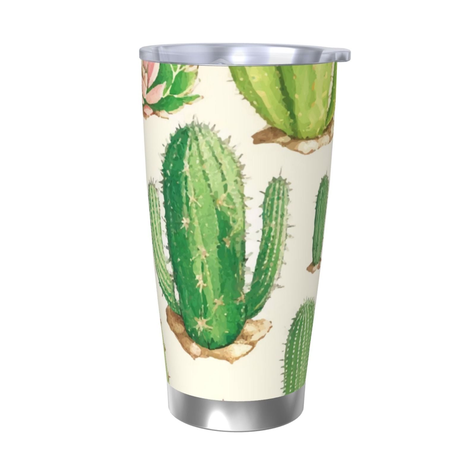 Picia Cactus And Succulent Pattern 20 oz Tumbler Stainless Steel Vacuum ...