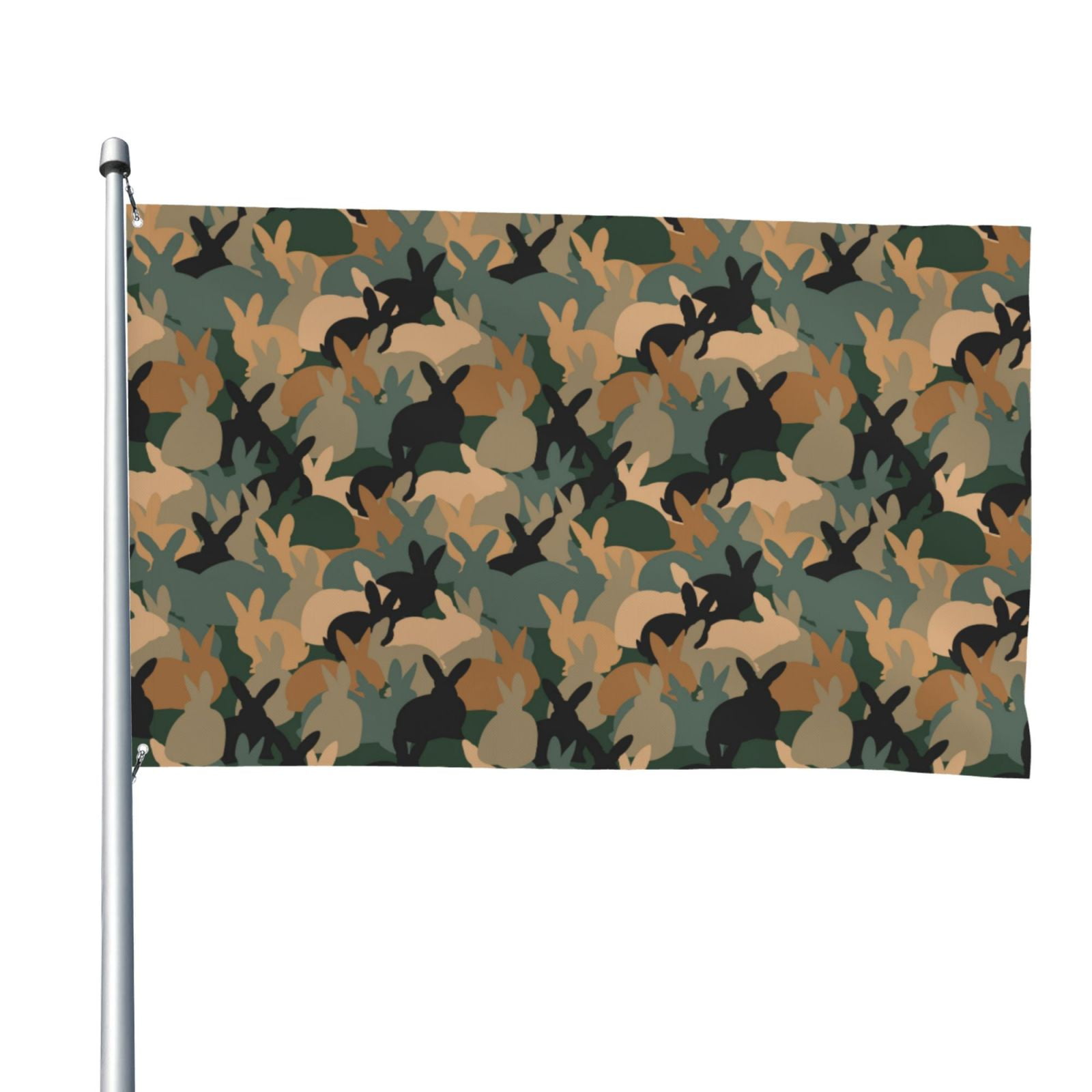 Picia Camouflage Rabbit Printed Flag ,Camouflage Rabbit Pattern Garden ...