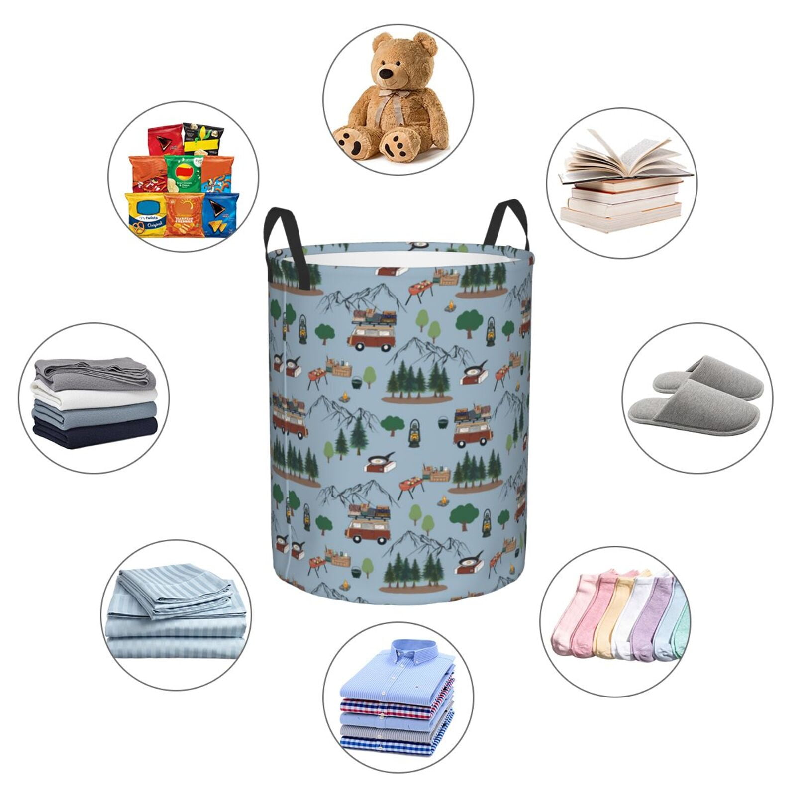 Picia Camping Caravan Large Laundry Basket, Waterproof, Freestanding ...