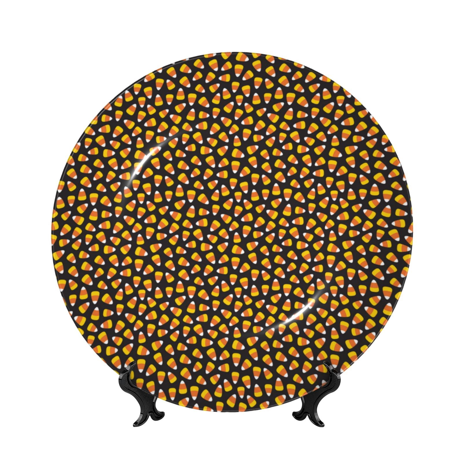 Picia Candy Corn Pattern Bone China Decorative Plate – Wall Decor with ...