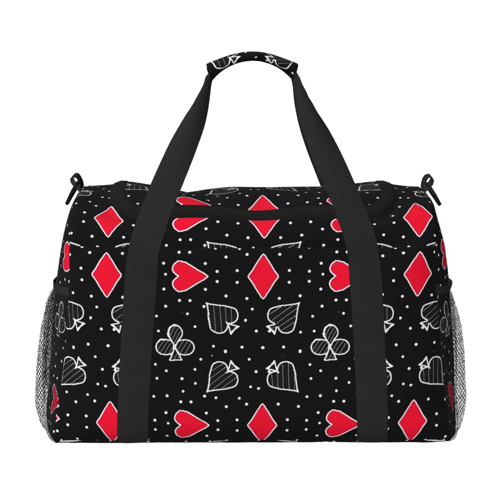 Picia Card Suits Print Travel Duffle Bag,Weekender Bags for Women with ...