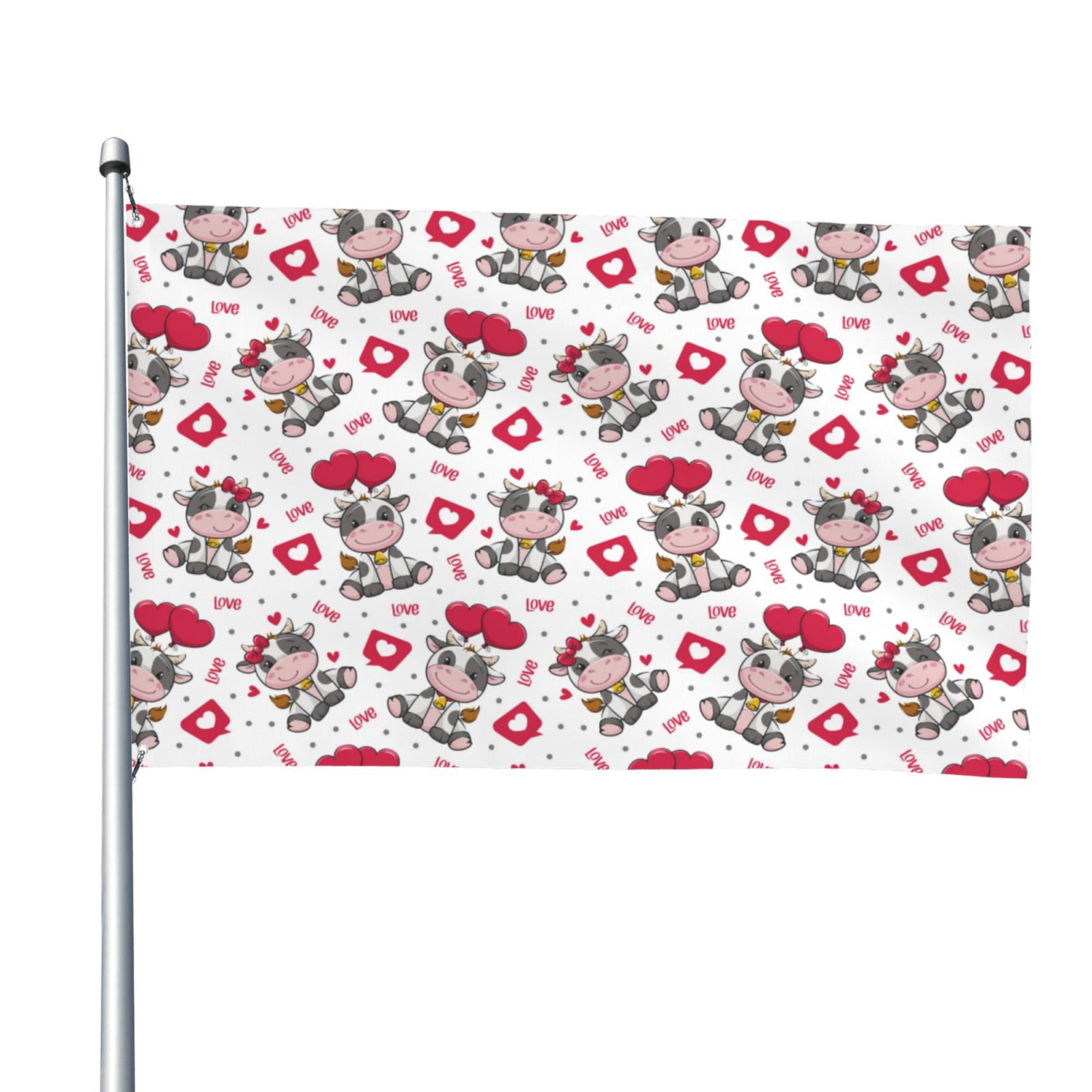 Picia Caring Cow Printed Flag ,Caring Cow Pattern Garden Flag Vertical ...