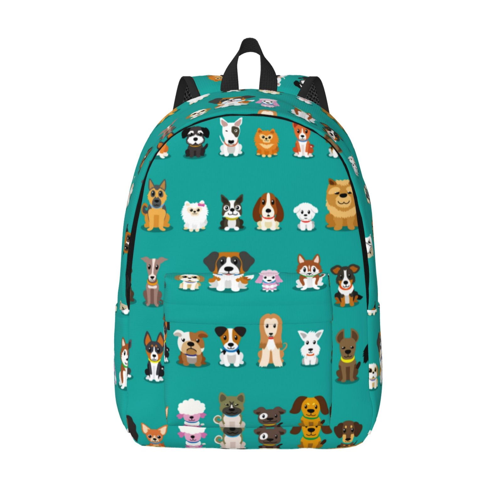 Picia Cartoon Dogs Printed Canvas Daypack - Stylish and Durable Vintage ...