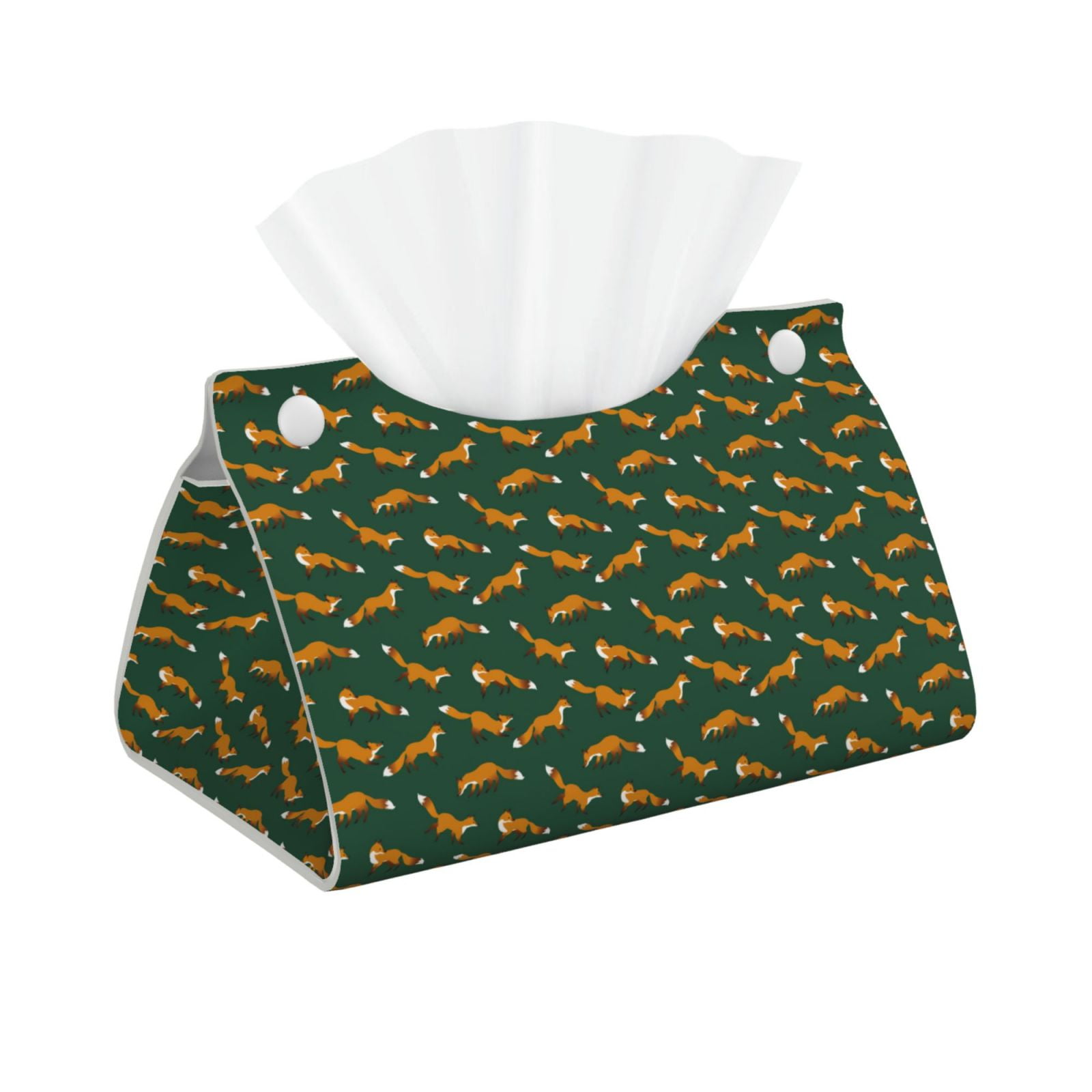 Picia Cartoon Fox 1 Pattern Long Tissue Box Cover,PVC Leather Triangle ...