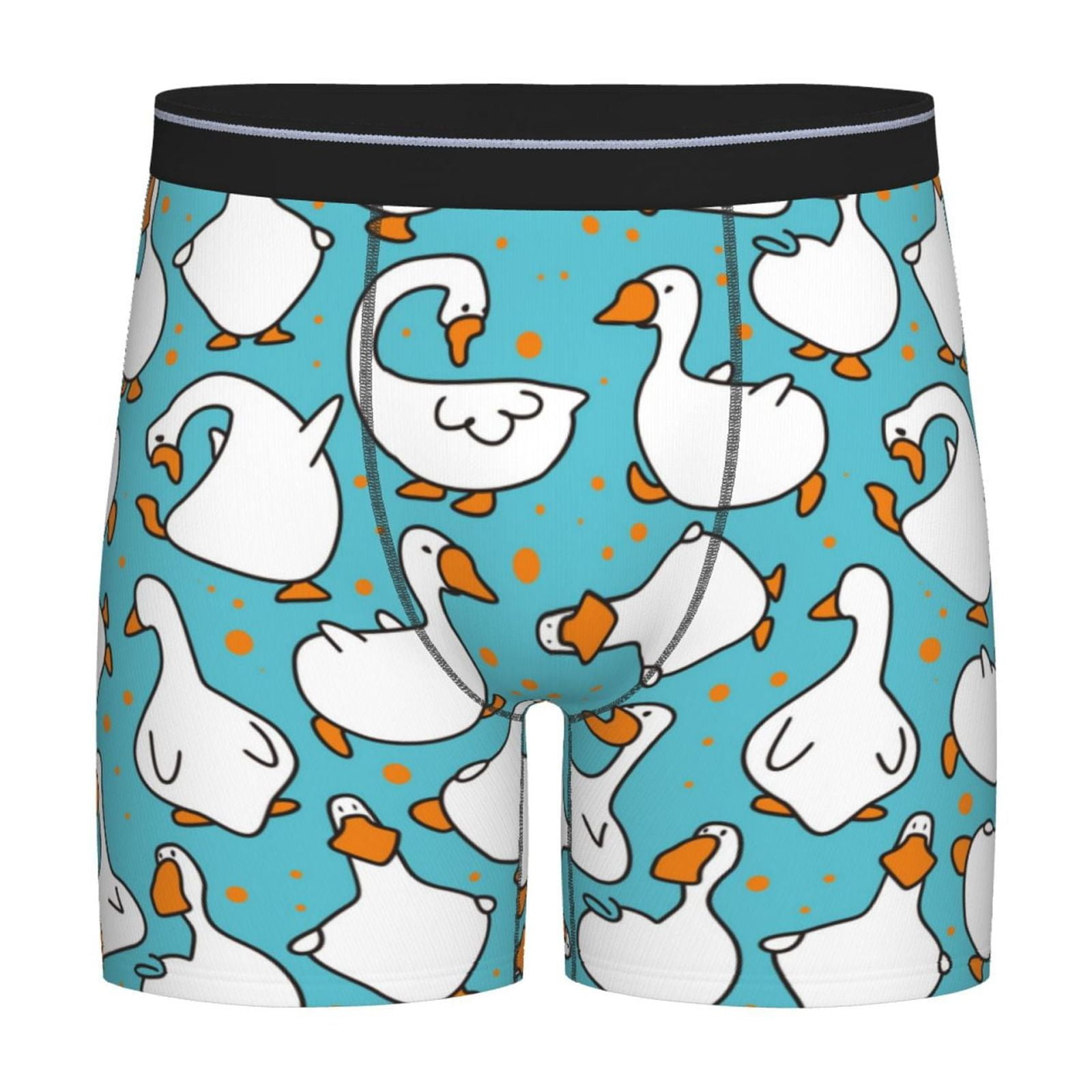 Picia Cartoon Funny Goose Pattern Men's Athletic Long Leg Briefs ...