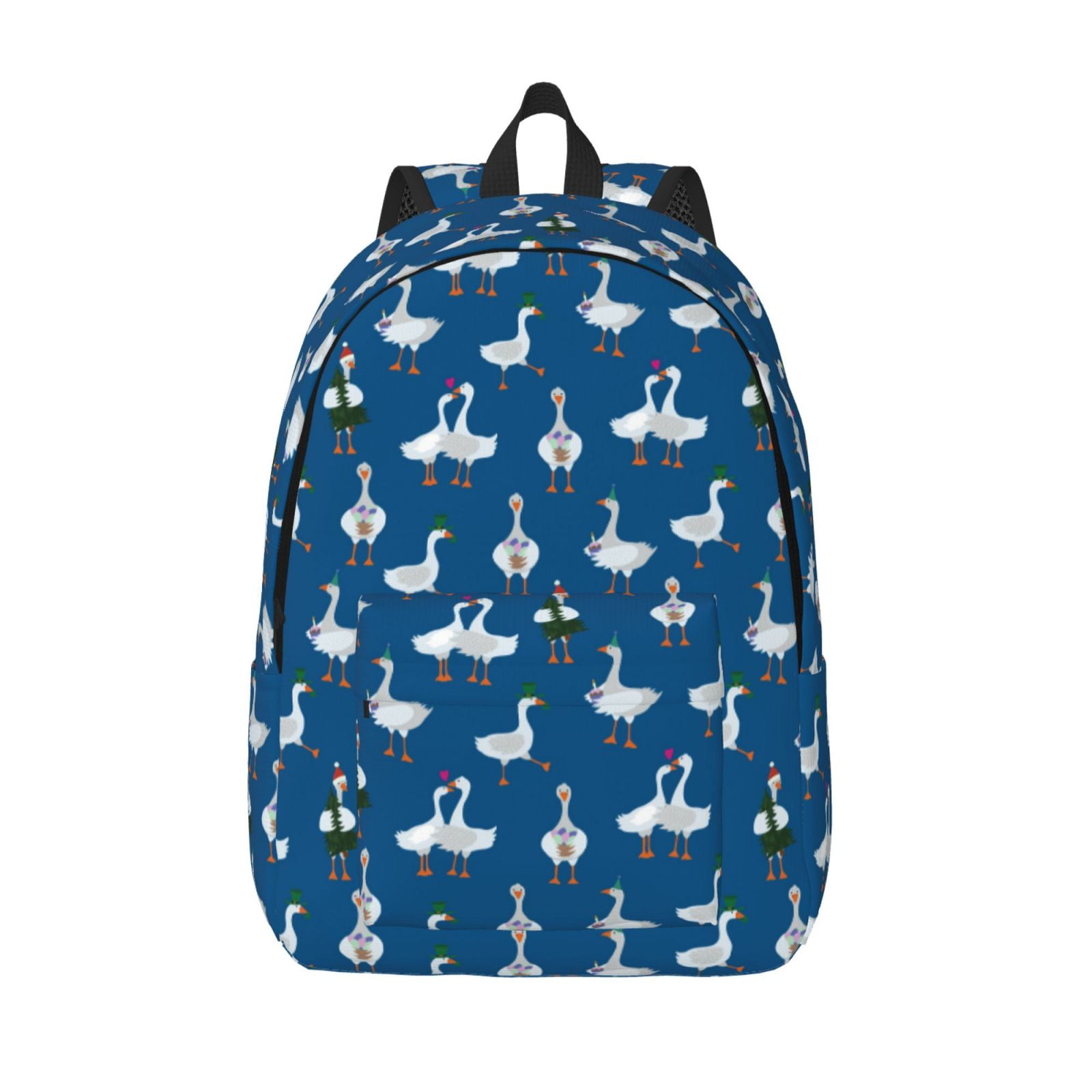 Picia Cartoon Geese With Xmas Printed Canvas Daypack - Stylish and ...
