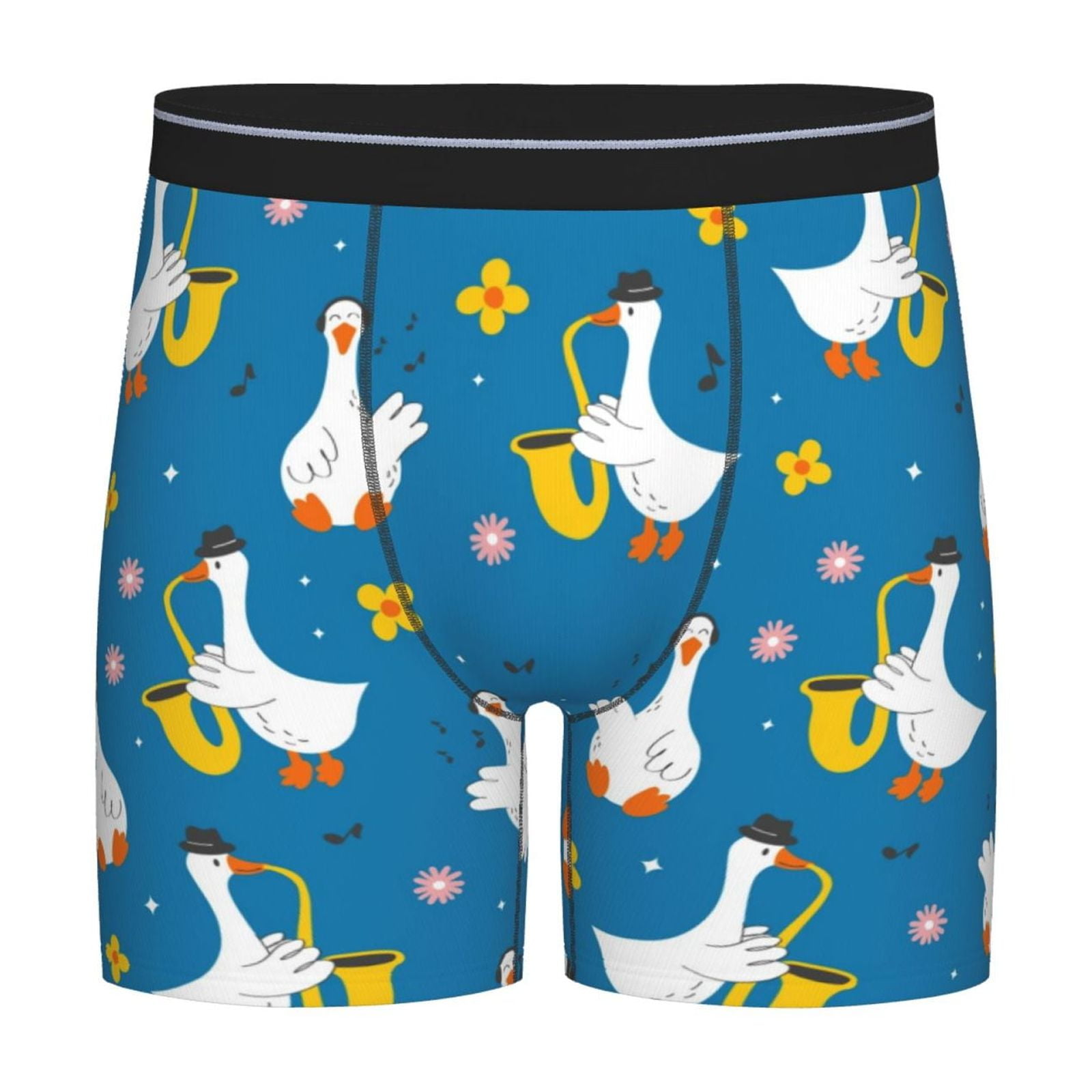 Picia Cartoon Goose Pattern Men's Athletic Long Leg Briefs ...