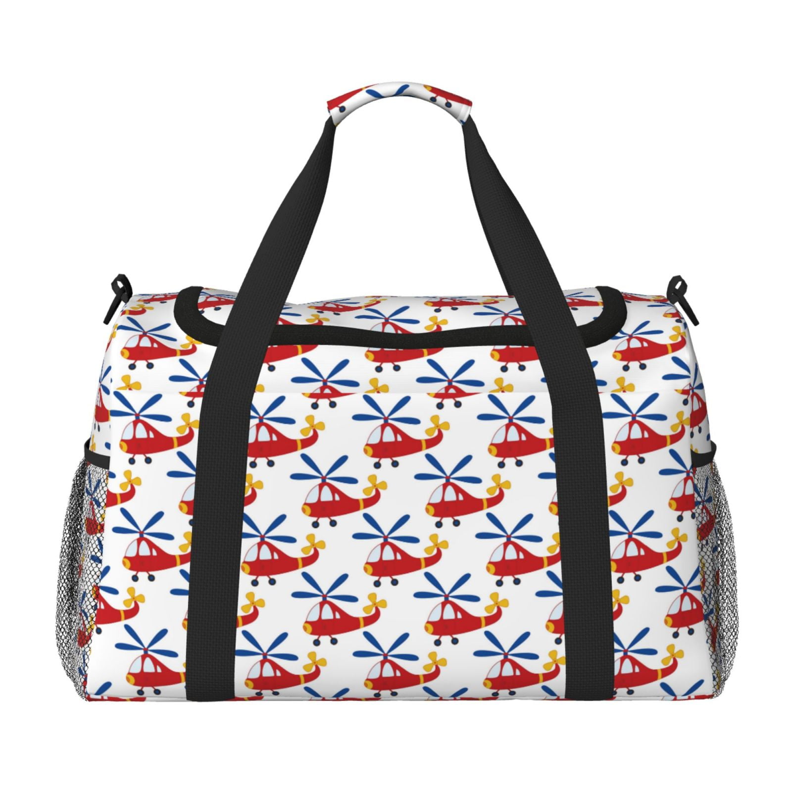 Picia Cartoon Helicopter Print Travel Duffle Bag,Weekender Bags for ...