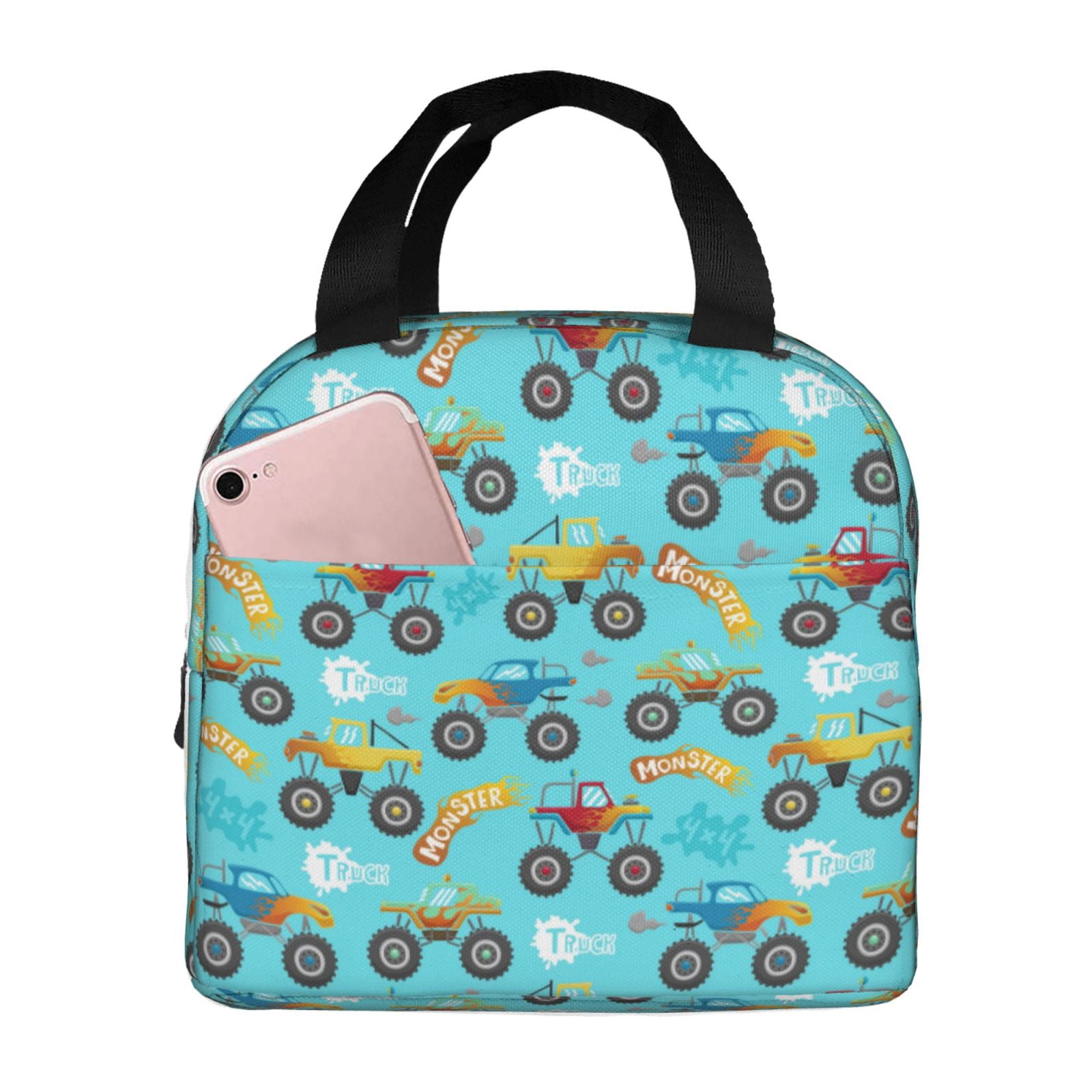 Picia Cartoon Monster Truck Printed Lunch box Lunch bag for Men Women ...