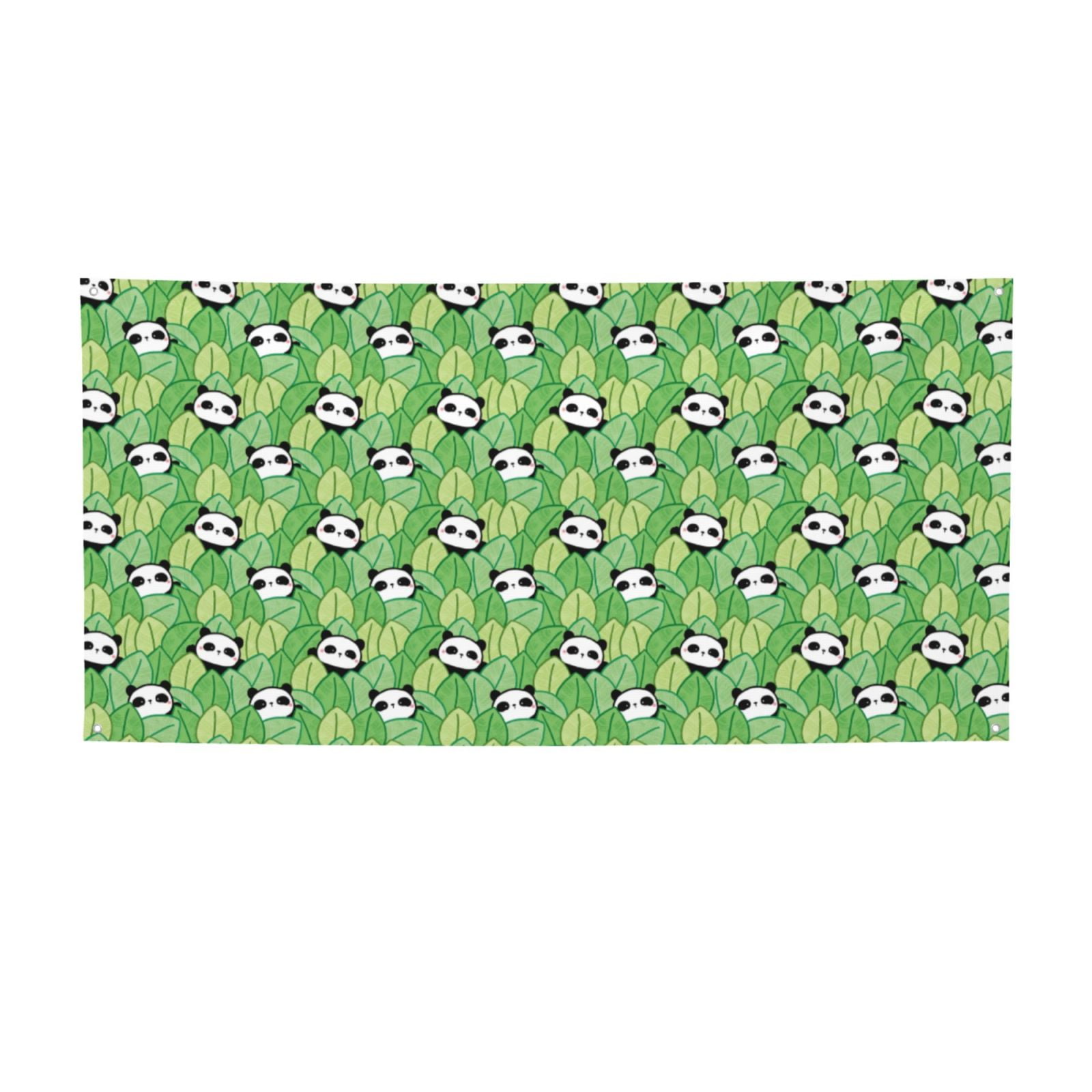 Picia Cartoon Panda And Leaf 1 Pattern Party Banner, Festive Decoration ...