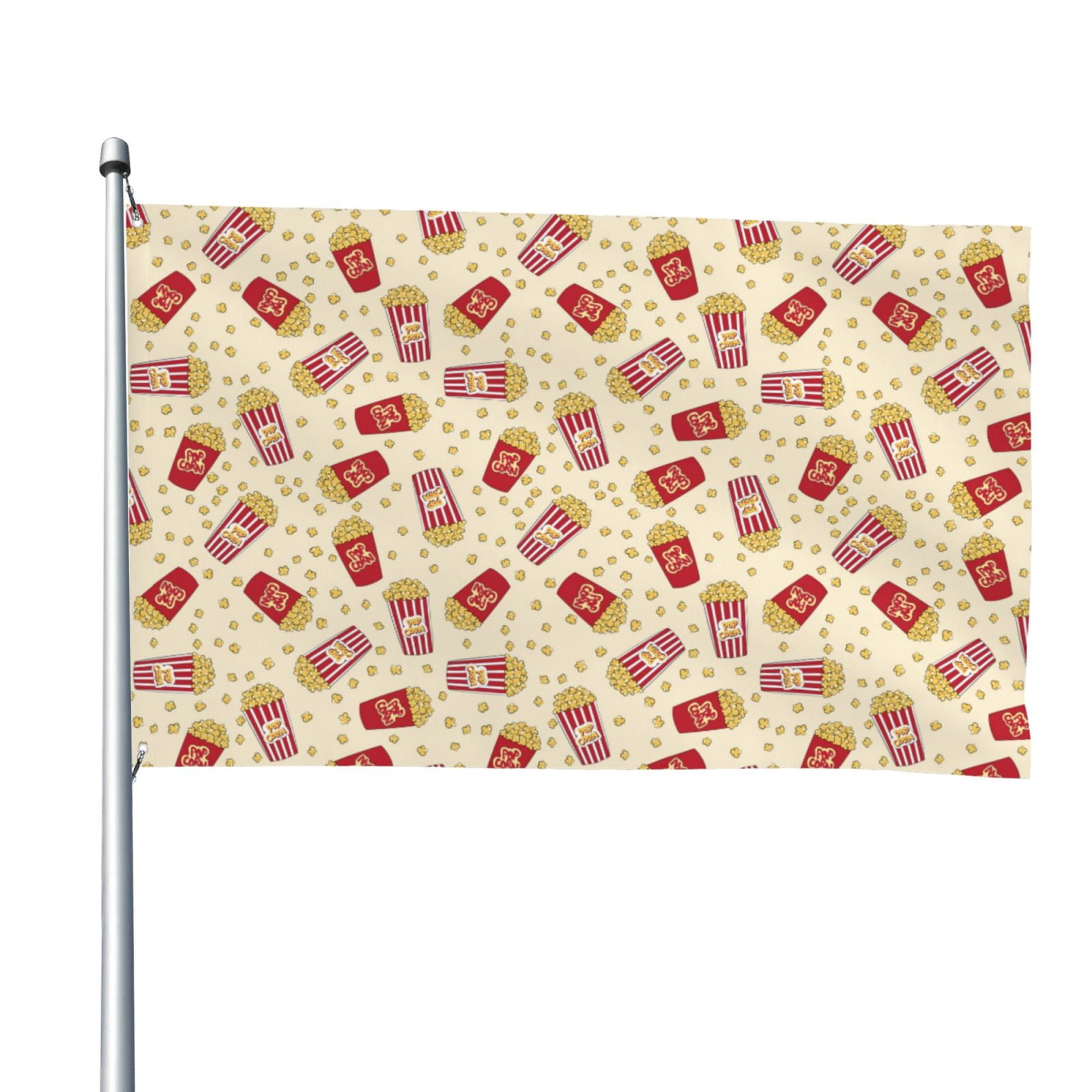 Picia Cartoon Popcorn Printed Flag ,Cartoon Popcorn Pattern Garden Flag ...