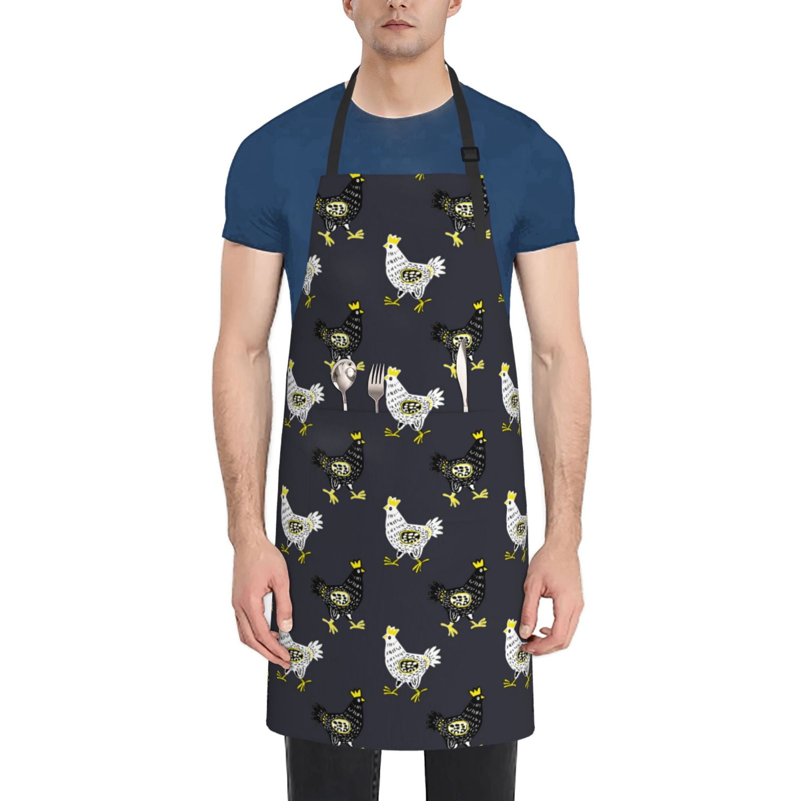 Picia Cartoon Rooster Waterproof Apron for Unisex Adult - Adjustable ...
