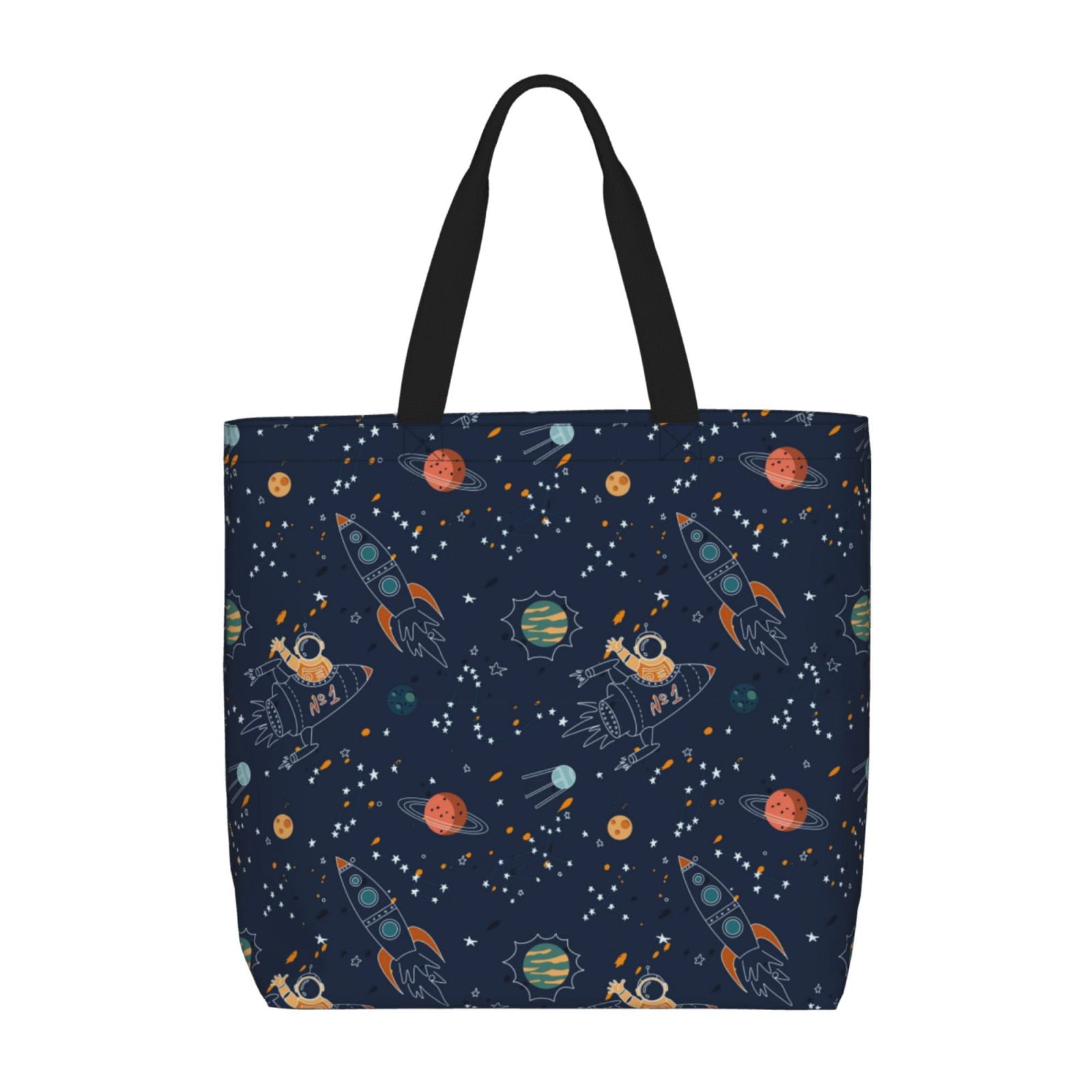 Picia Cartoon Space Planets for Tote Bag for Women with Zipper, Gym ...